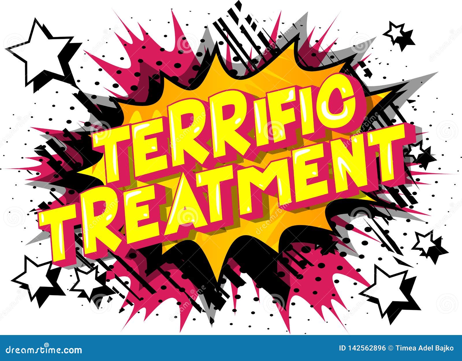 Terrific Treatment - Comic Book Style Words Stock Vector - Illustration ...