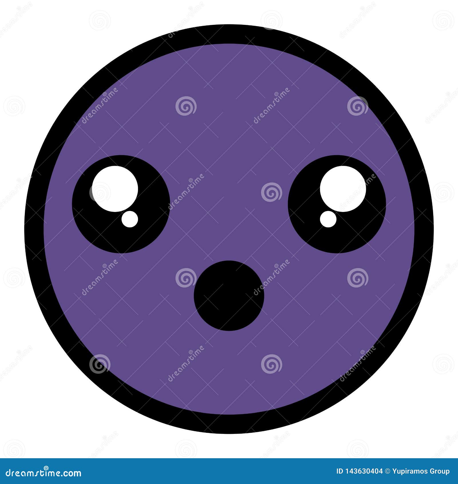 Terrified Face Emoticon Character Vector Illustration | CartoonDealer ...