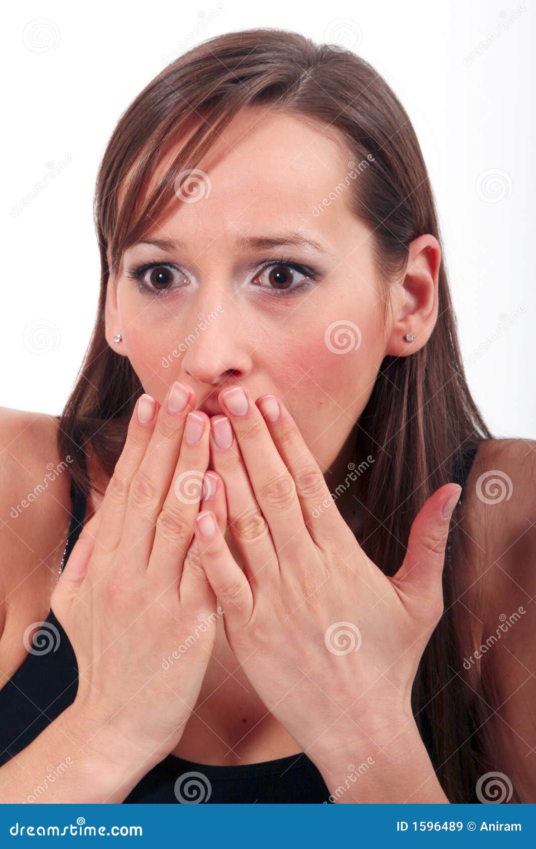 Terrified Girl Stock Image Image Of Frightened Female 1596489