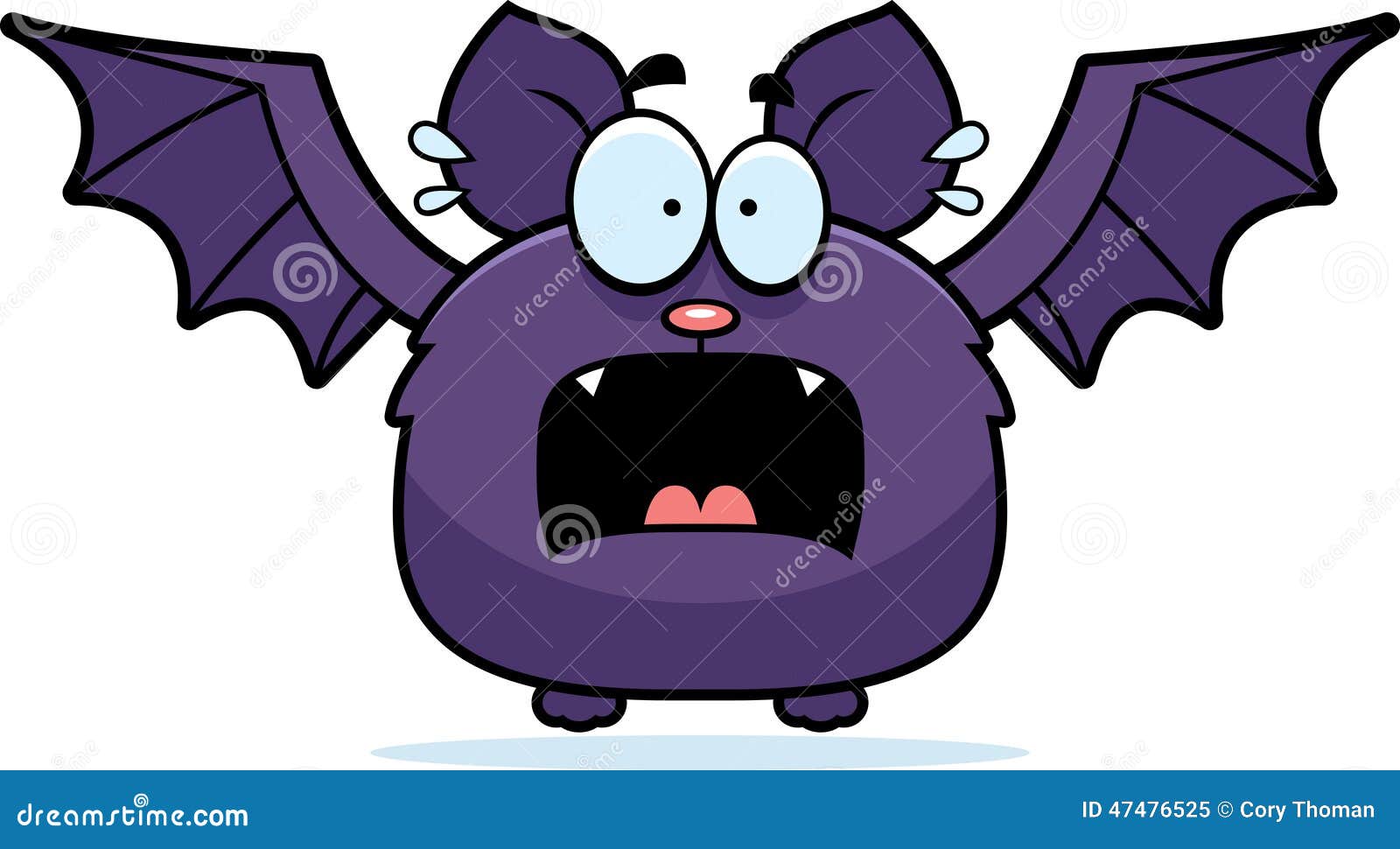 Terrified Little Bat stock vector. Illustration of afraid - 47476525