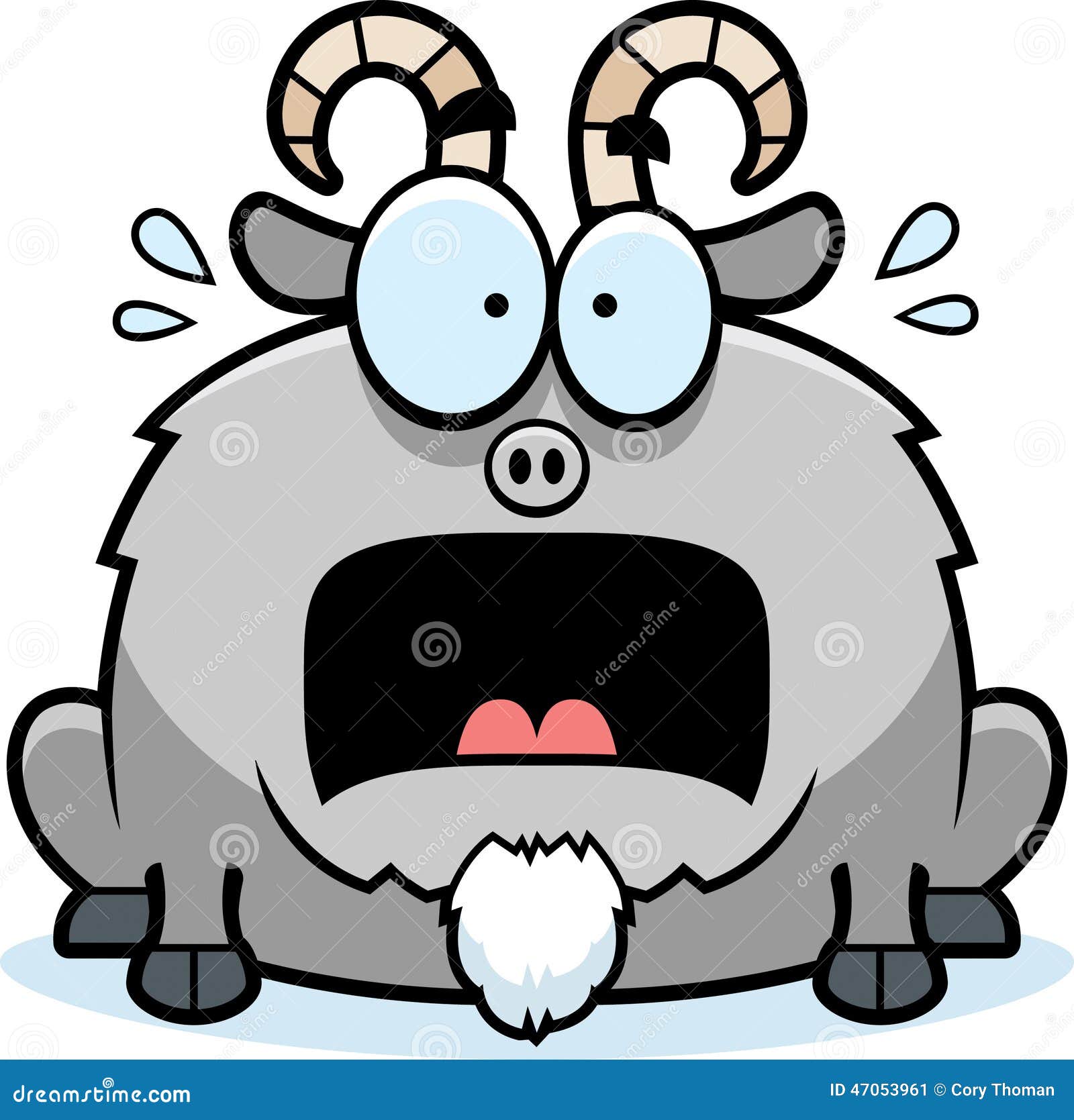 Terrified Little Goat stock vector. Illustration of terror - 47053961