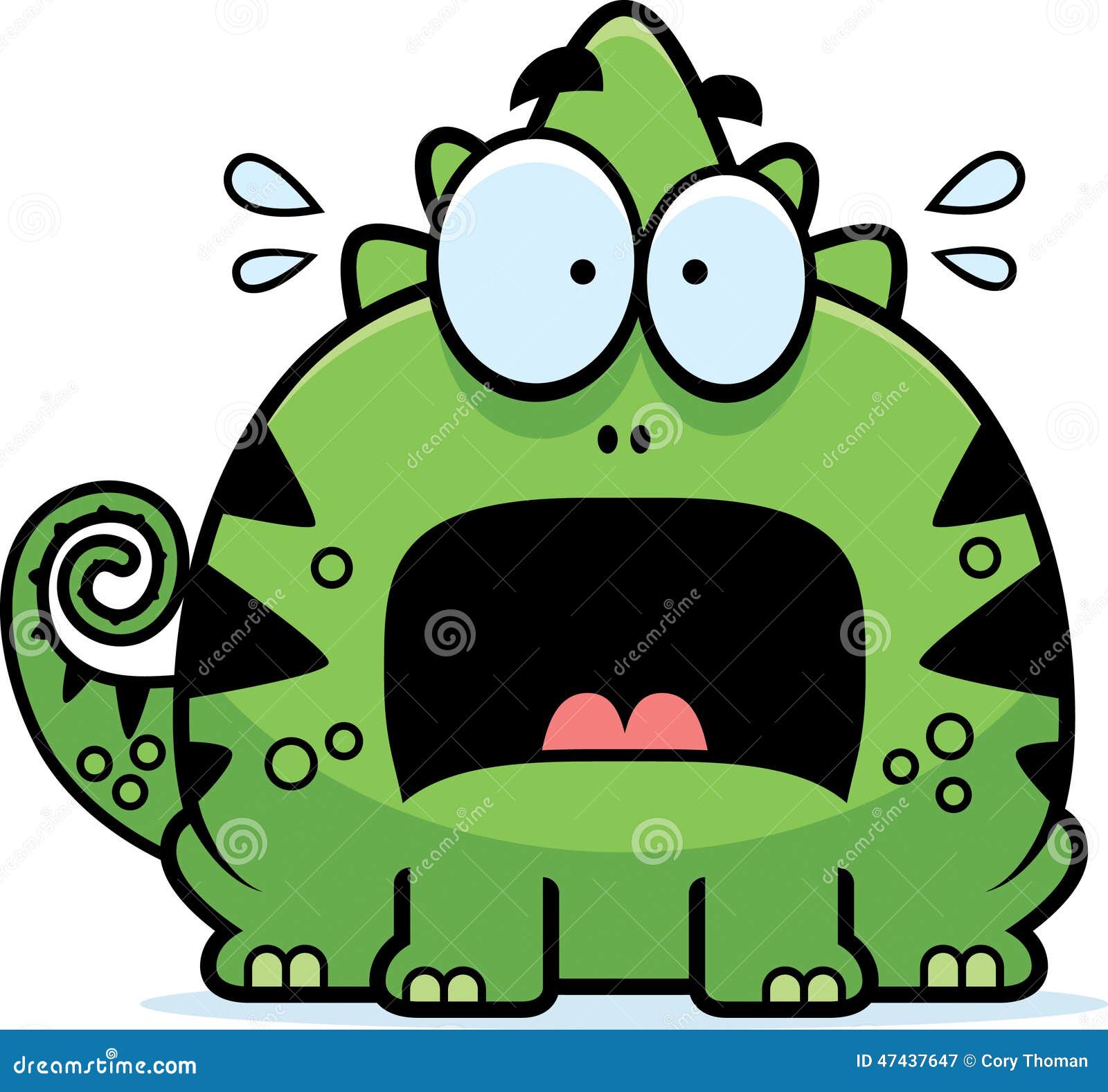 Terrified Little Lizard stock vector. Illustration of fear - 47437647