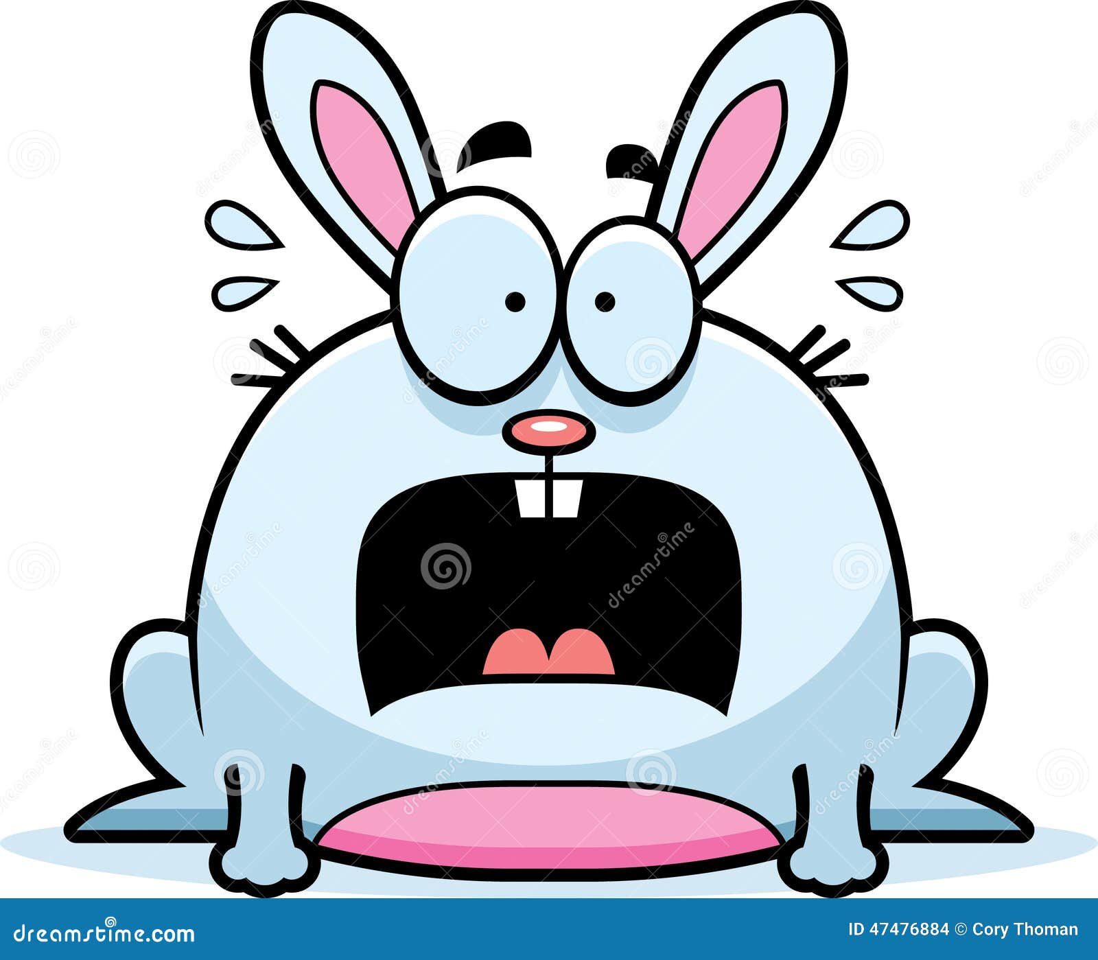 Terrified Little Rabbit stock vector. Illustration of panicking - 47476884