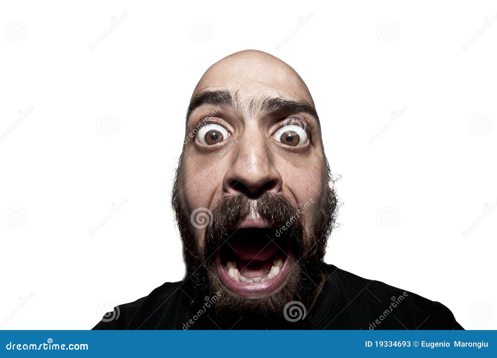 Terrified Man With A Beard Stock Photos - Image: 19334693