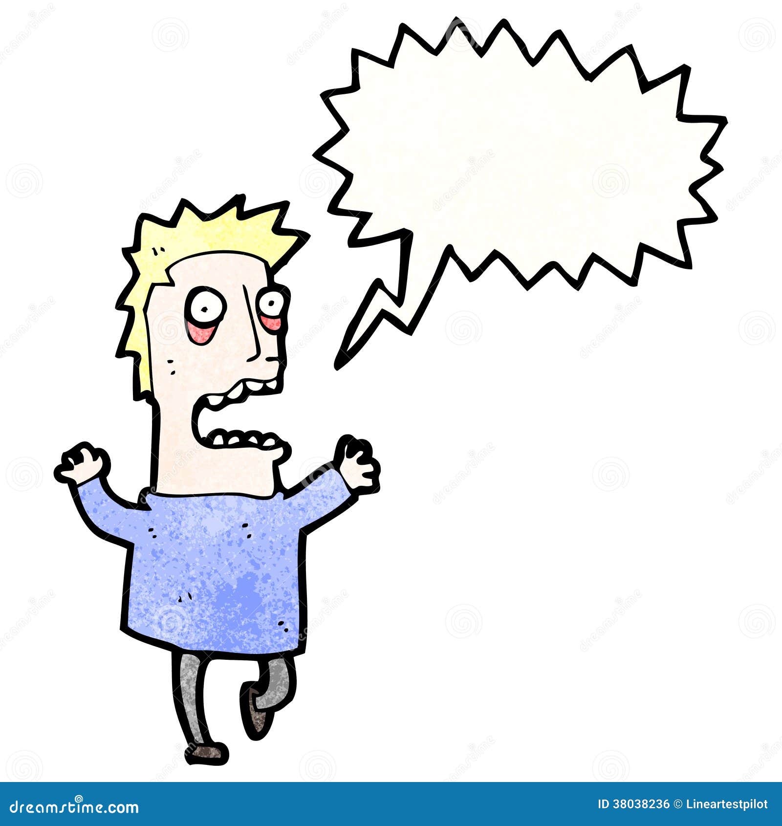 Terrified man cartoon stock vector. Illustration of cartoon - 38038236