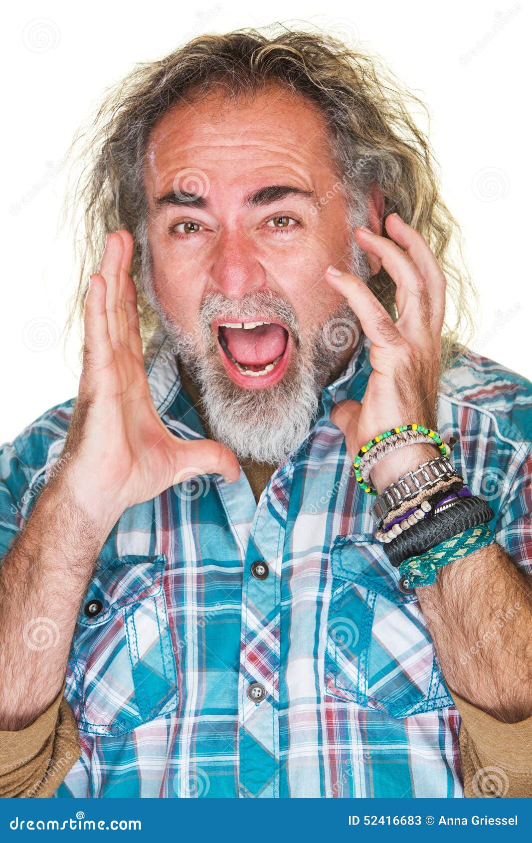 Terrified Man Streaming stock image. Image of long, adult - 52416683