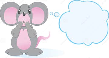 Terrified Mouse stock vector. Illustration of small, feet - 14871294