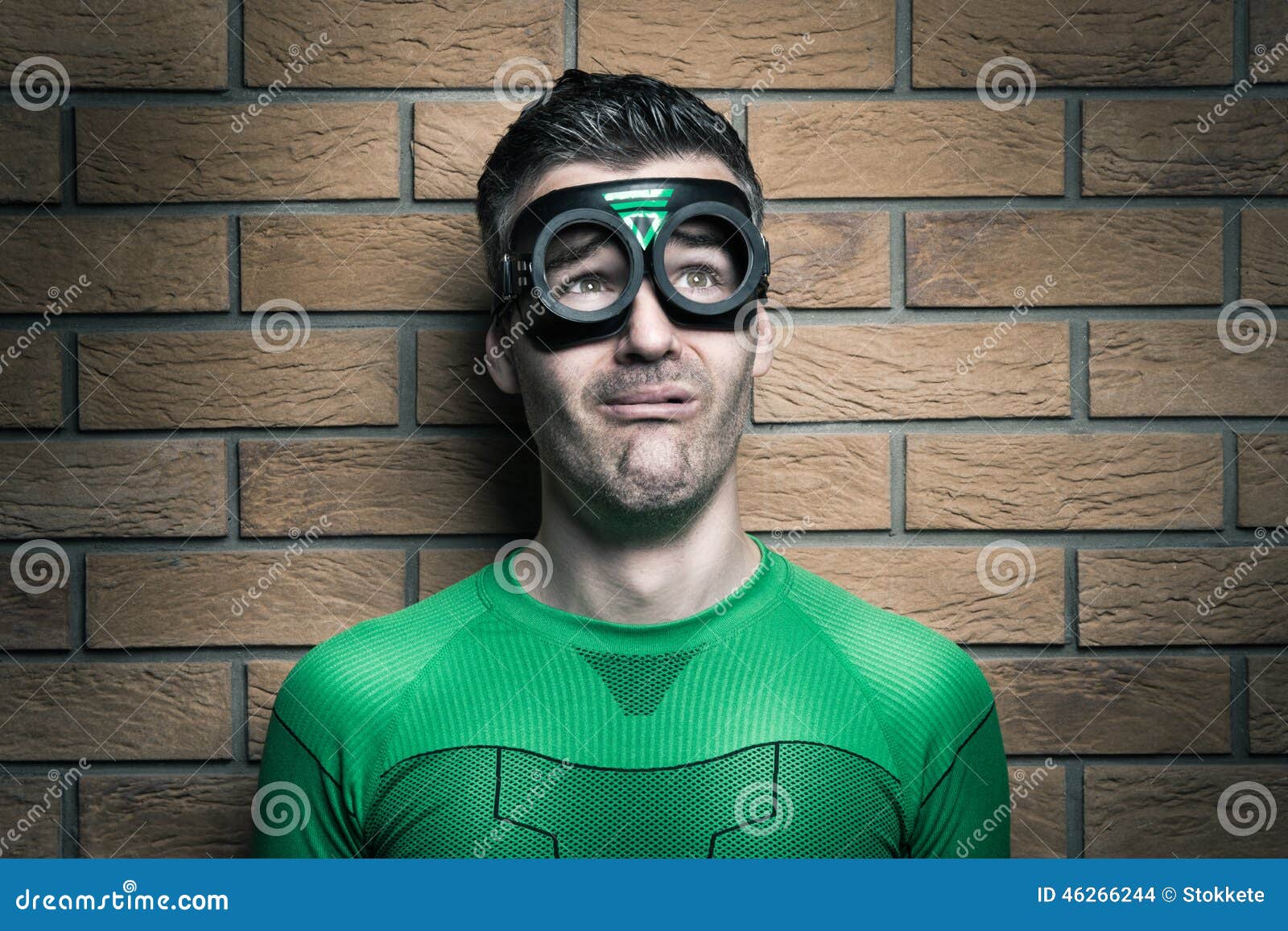 Terrified superhero stock photo. Image of inspiration - 46266244