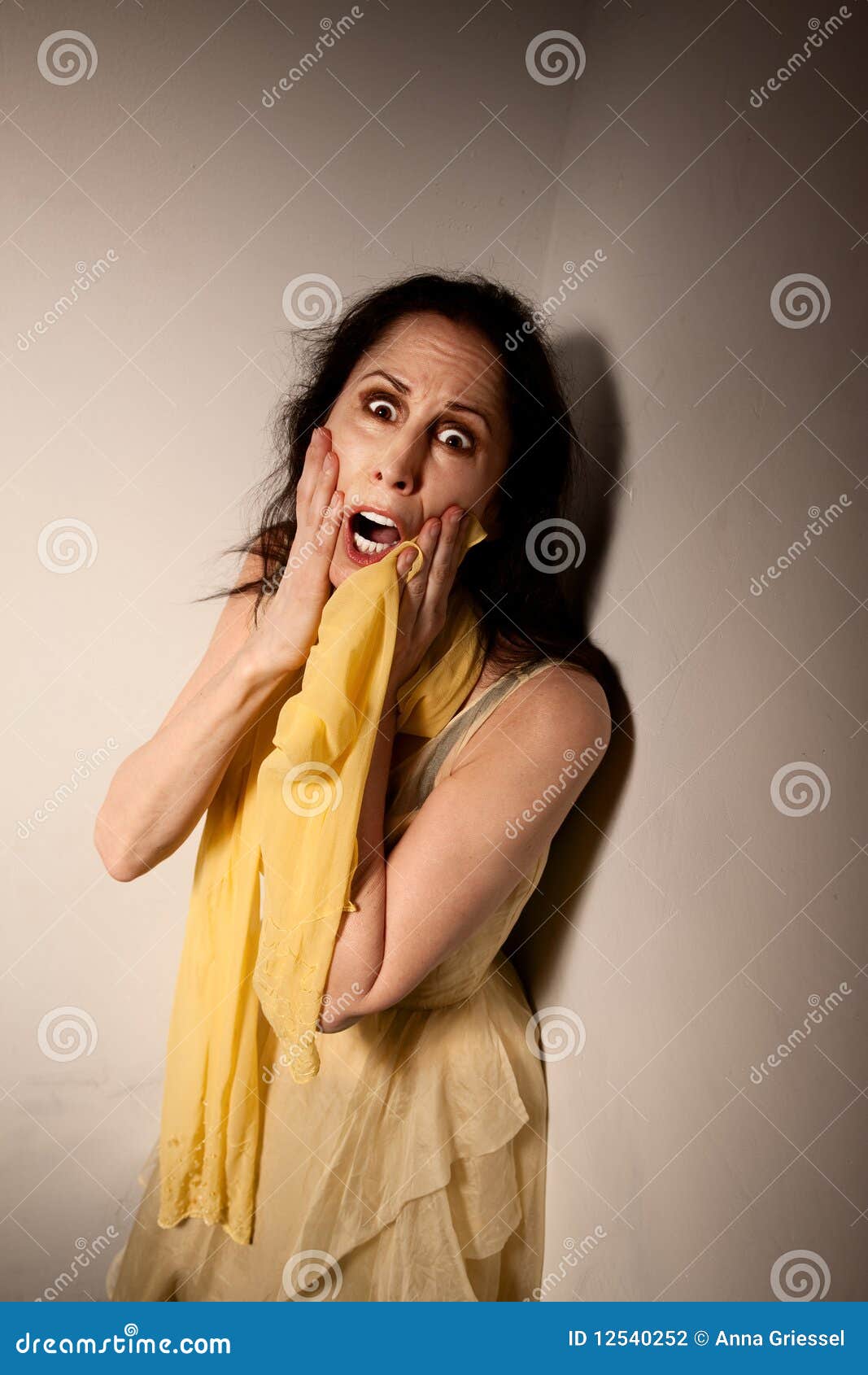 Terrified Woman stock photo. Image of pretty, fear, woman - 12540252