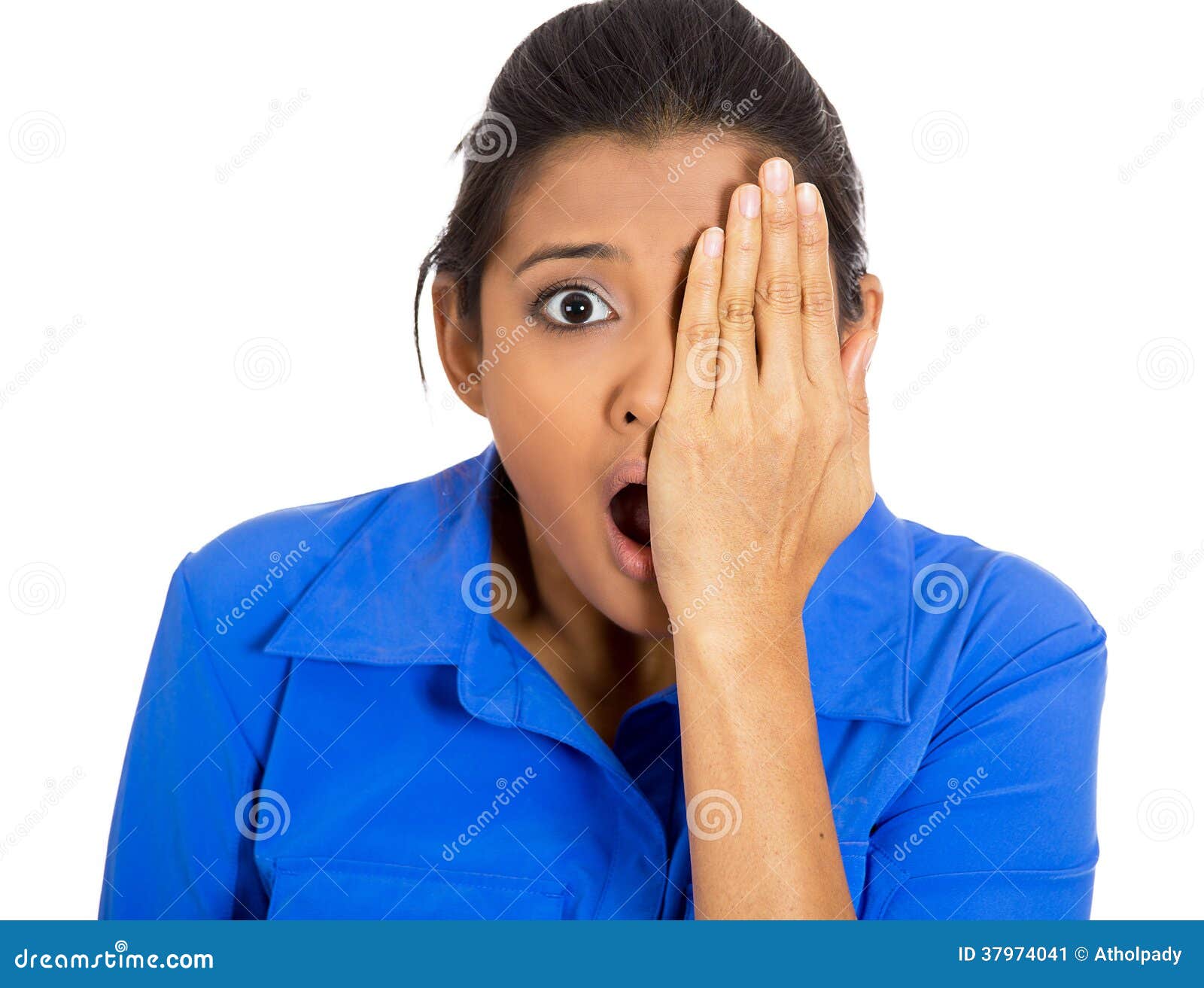 Terrified woman stock image. Image of mexican, latina - 37974041