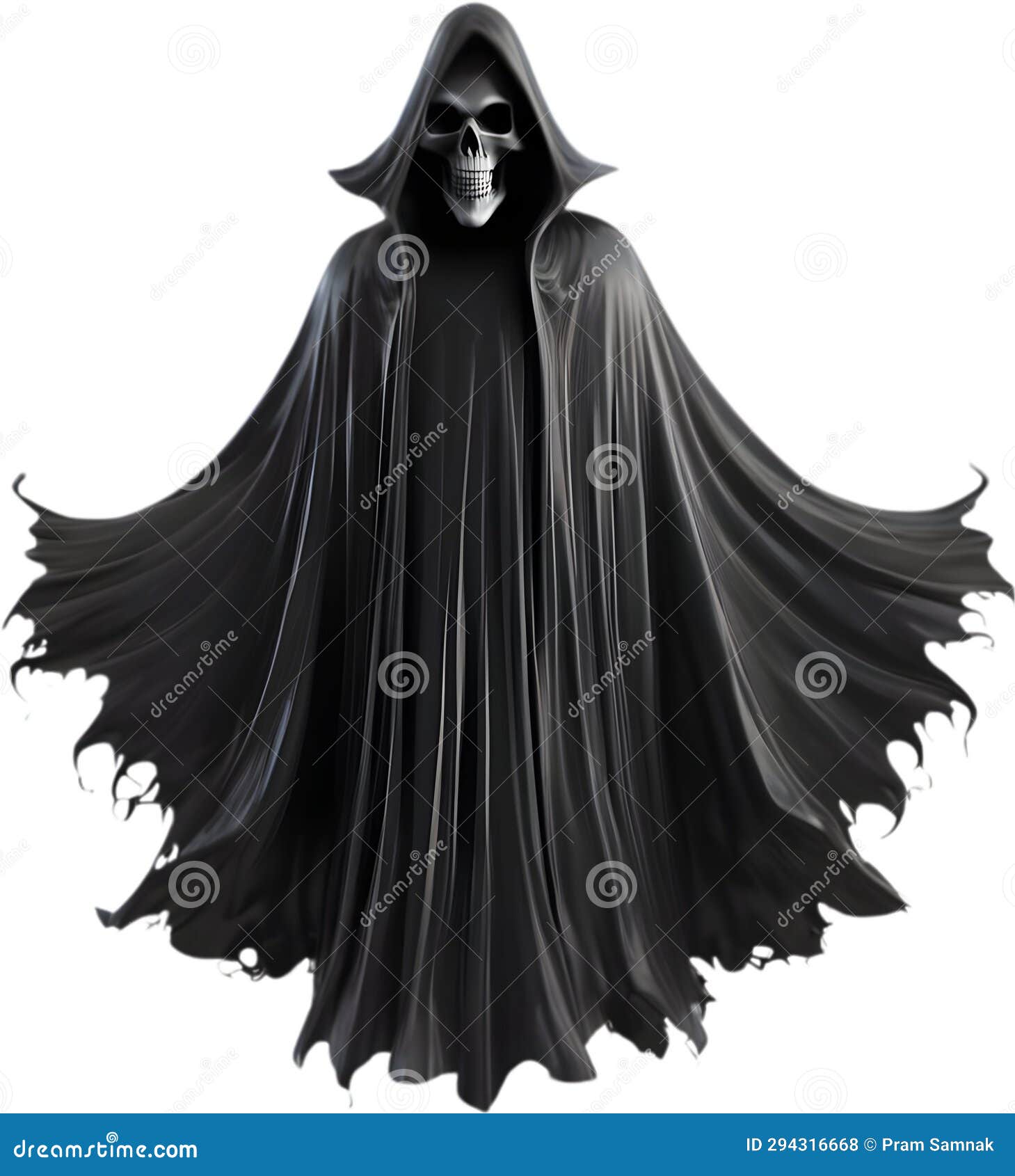 Black Ghost King Floated in the Air. AI-Generated Stock Photo ...