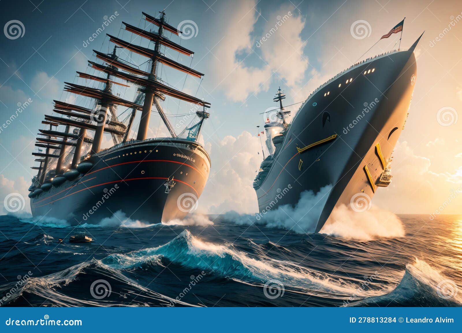 The Terrifying Encounter Huge Angry Squid Attacks Modern Liner Ship.AI ...