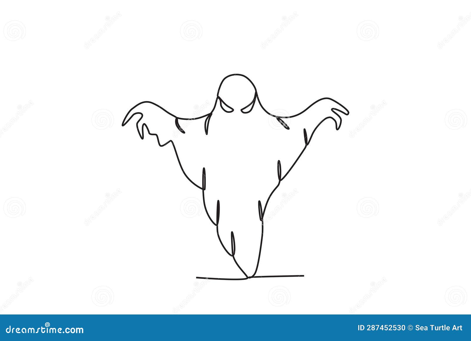 A terrifying ghost flew stock vector. Illustration of evil - 287452530