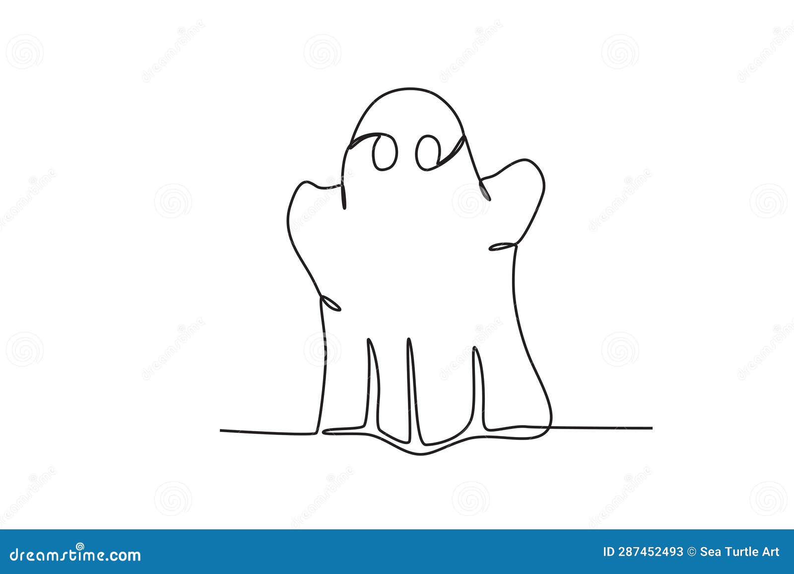 A terrifying ghost monster stock vector. Illustration of creepy - 287452493