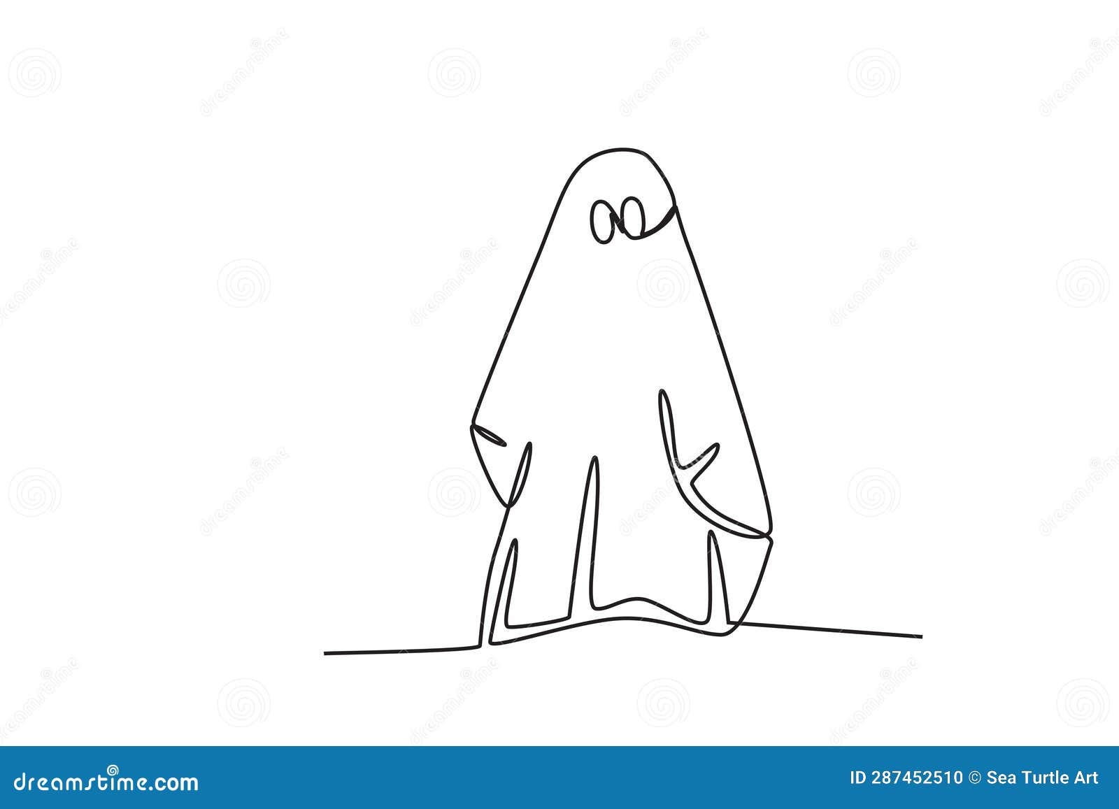 A Terrifying Ghost Shadow Vector Illustration | CartoonDealer.com ...
