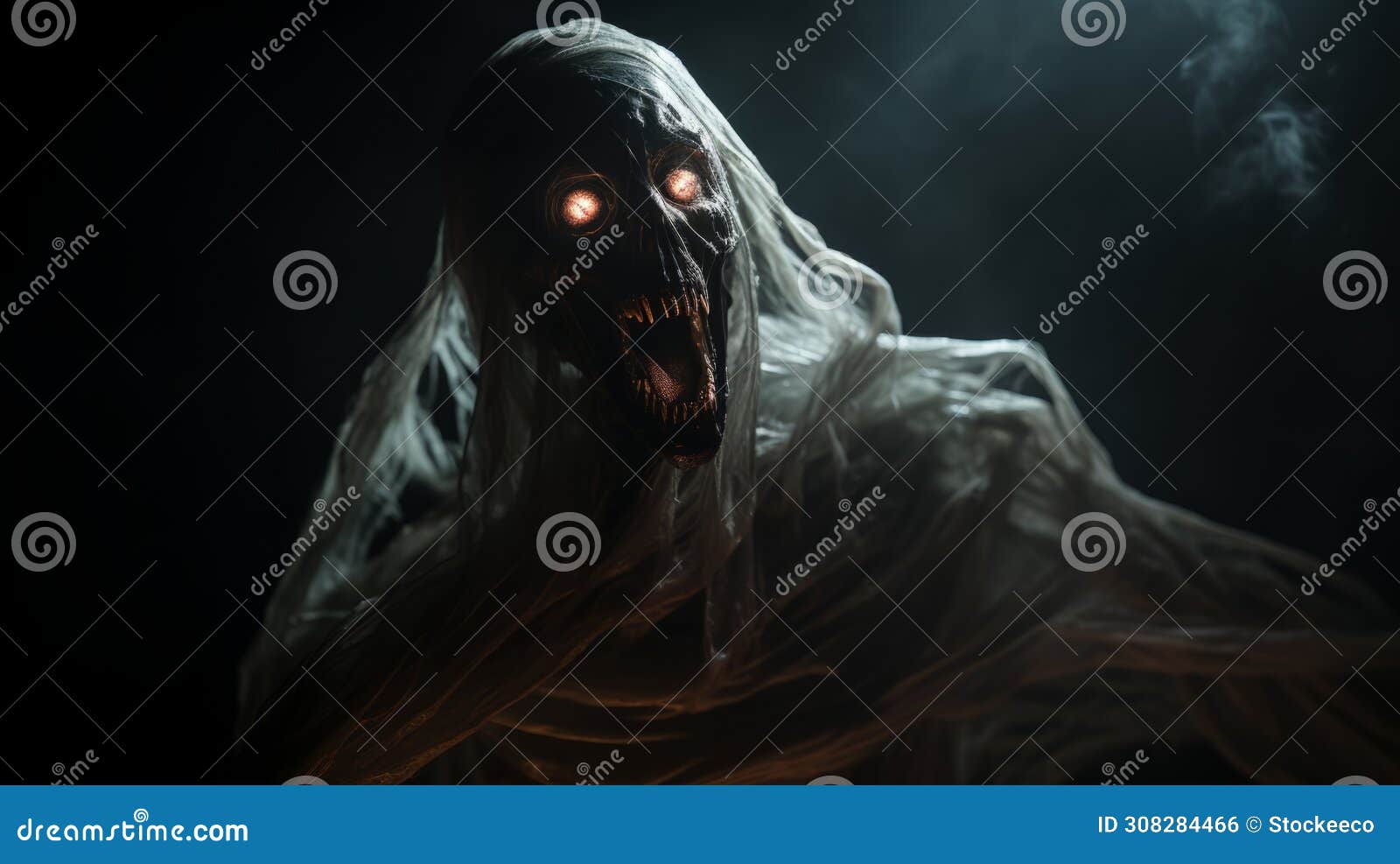 Terrifying Ghost Walking with Veil: Hyper-realistic Horror Cinematic ...