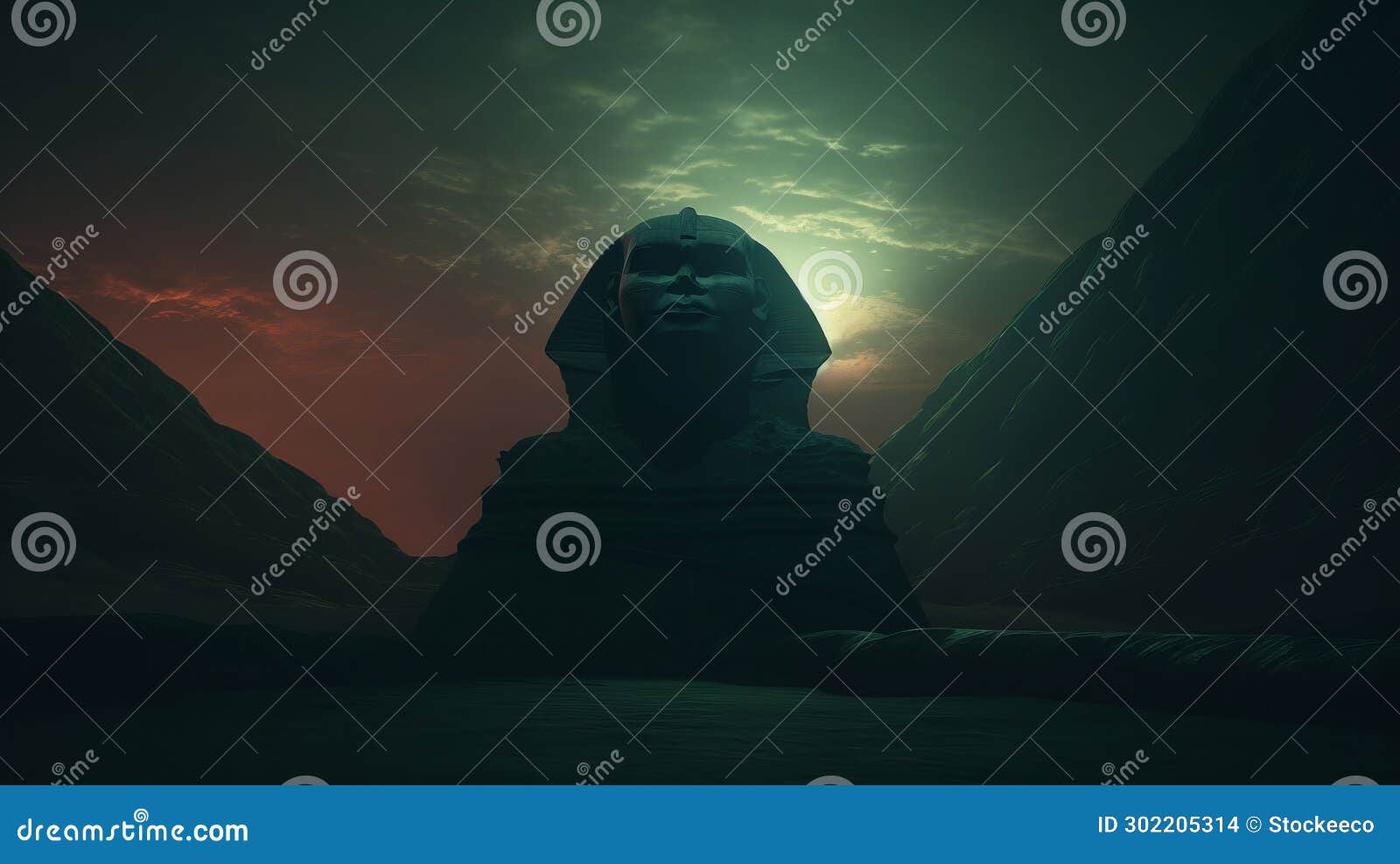 Terrifying Hyper-realistic Sphinx Statue With Breathtaking Lighting ...