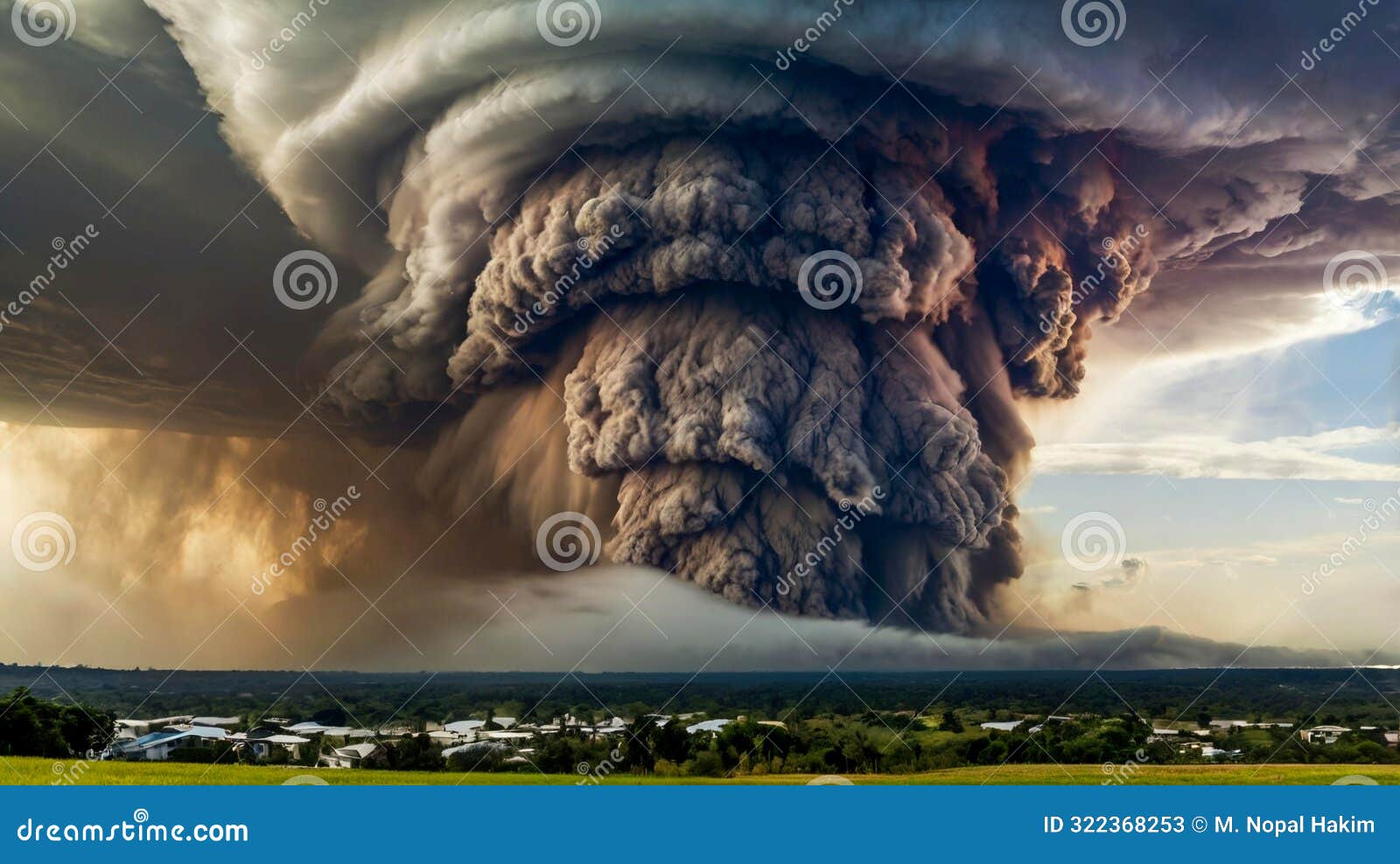 A Terrifying Image of a Natural Disaster from a Giant Tornado Stock ...