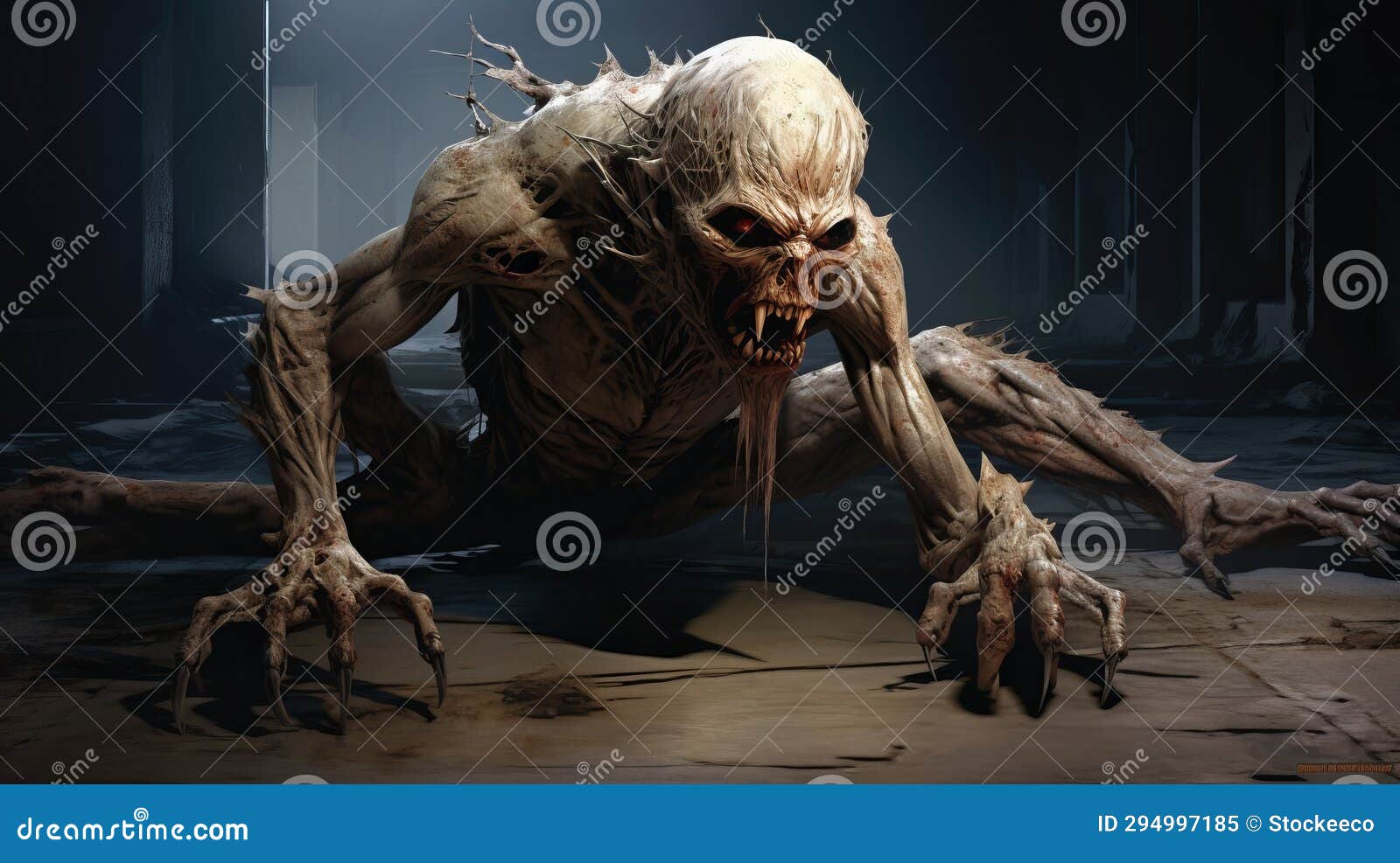 Terrifying Monster In Death Strike Pose: Exquisite Bardcore Artwork ...