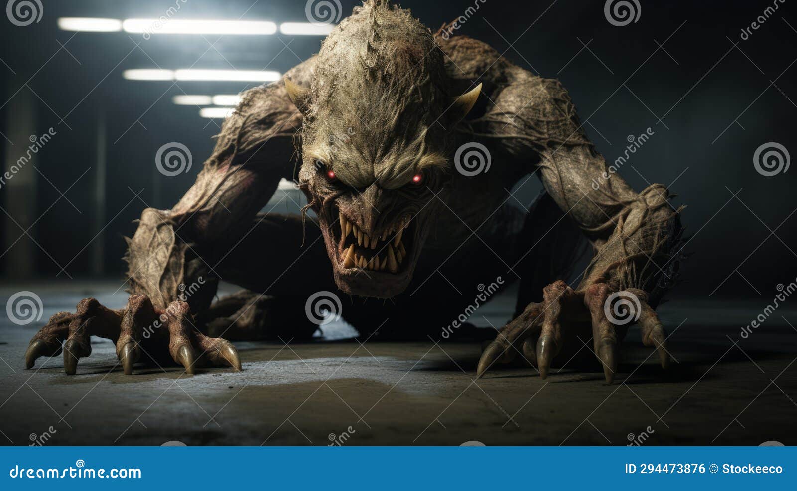Terrifying Monster in Unreal Engine 5 a Death Strike Pose Stock ...