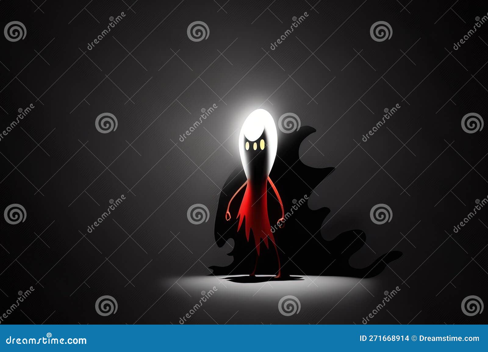 Terrifying Specter On A Black Background Stock Photography ...