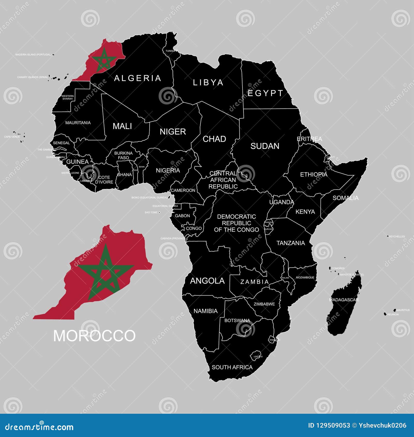 Territoire Du Maroc Sur Le Continent De L'Afrique Illustration De ... Territoire Du Maroc Sur Le Continent De L'Afrique Illustration De ...