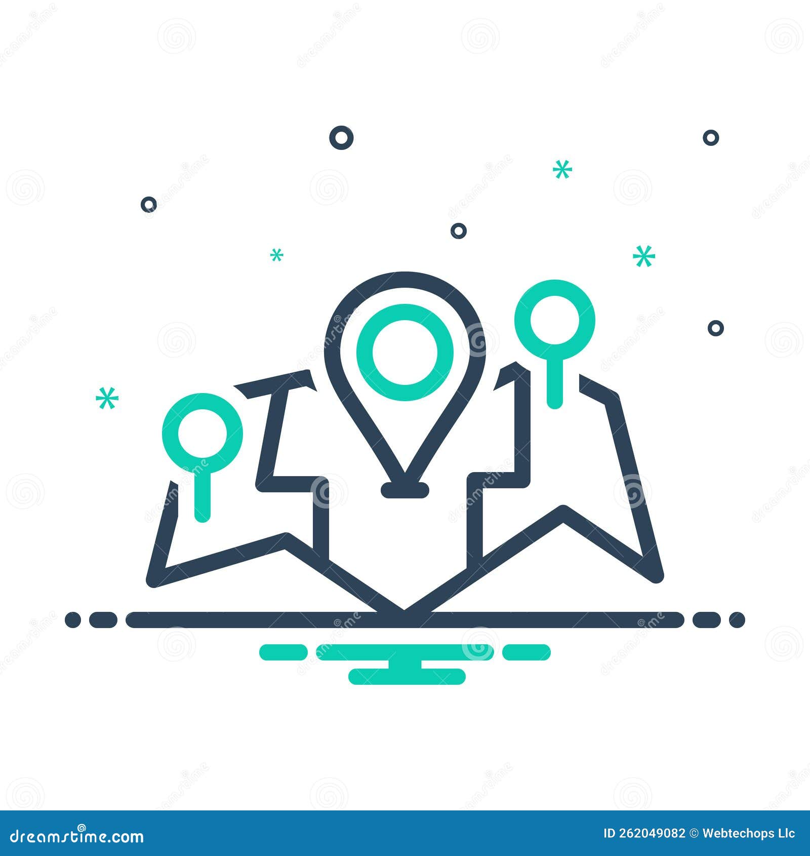 Mix Icon for Territories, Area and Region Stock Illustration ...
