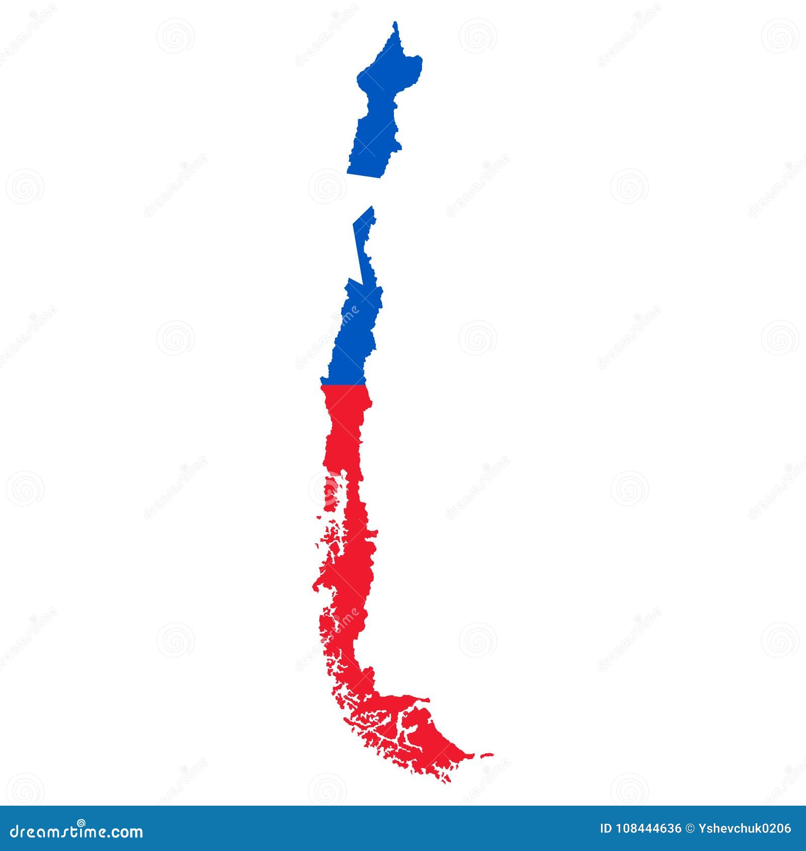 Territorio De Chile En Un Fondo Blanco Ilustración del Vector ...