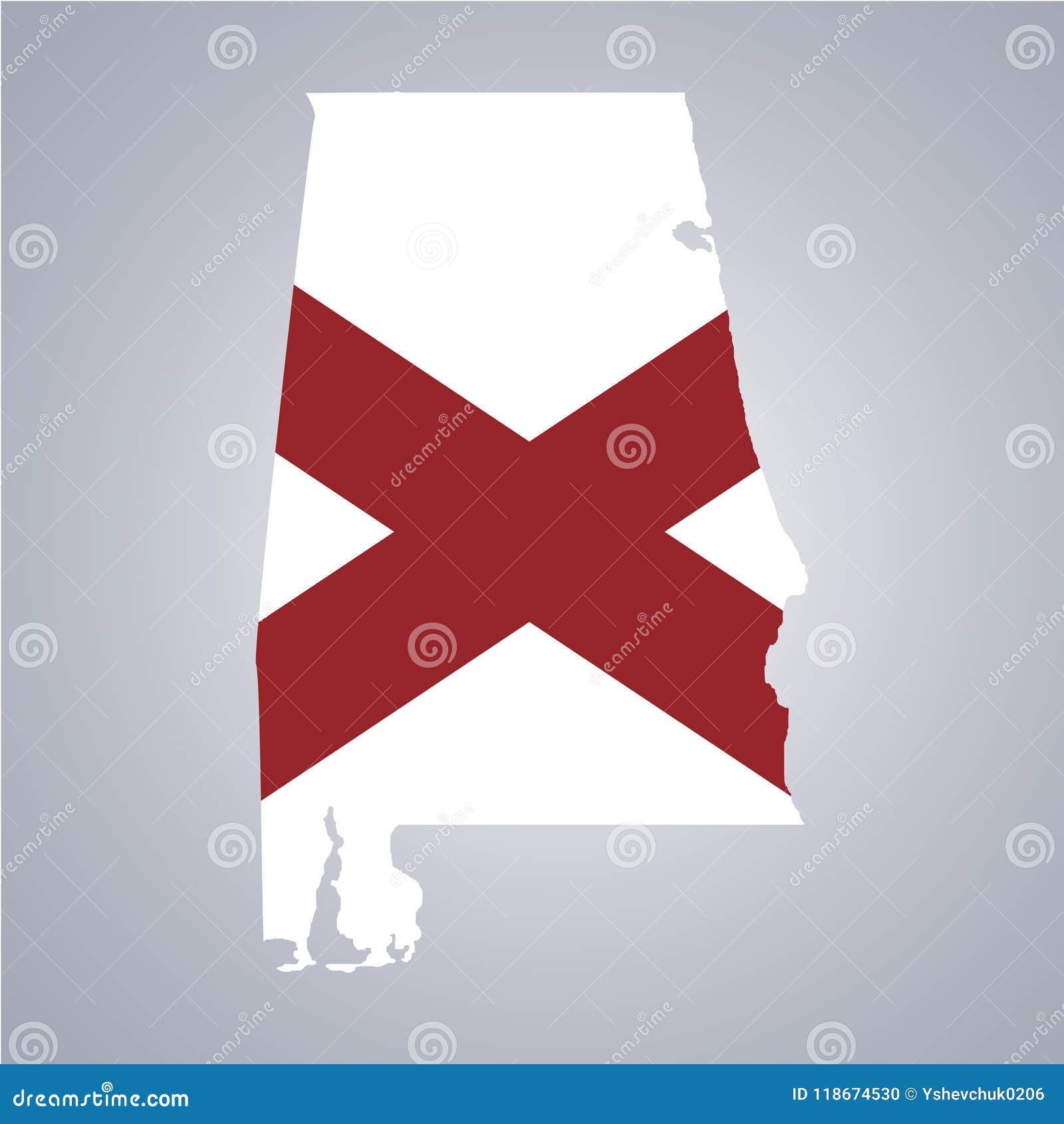 Alabama Grey Vector Dot Outline Triangle Map | CartoonDealer.com #133813828