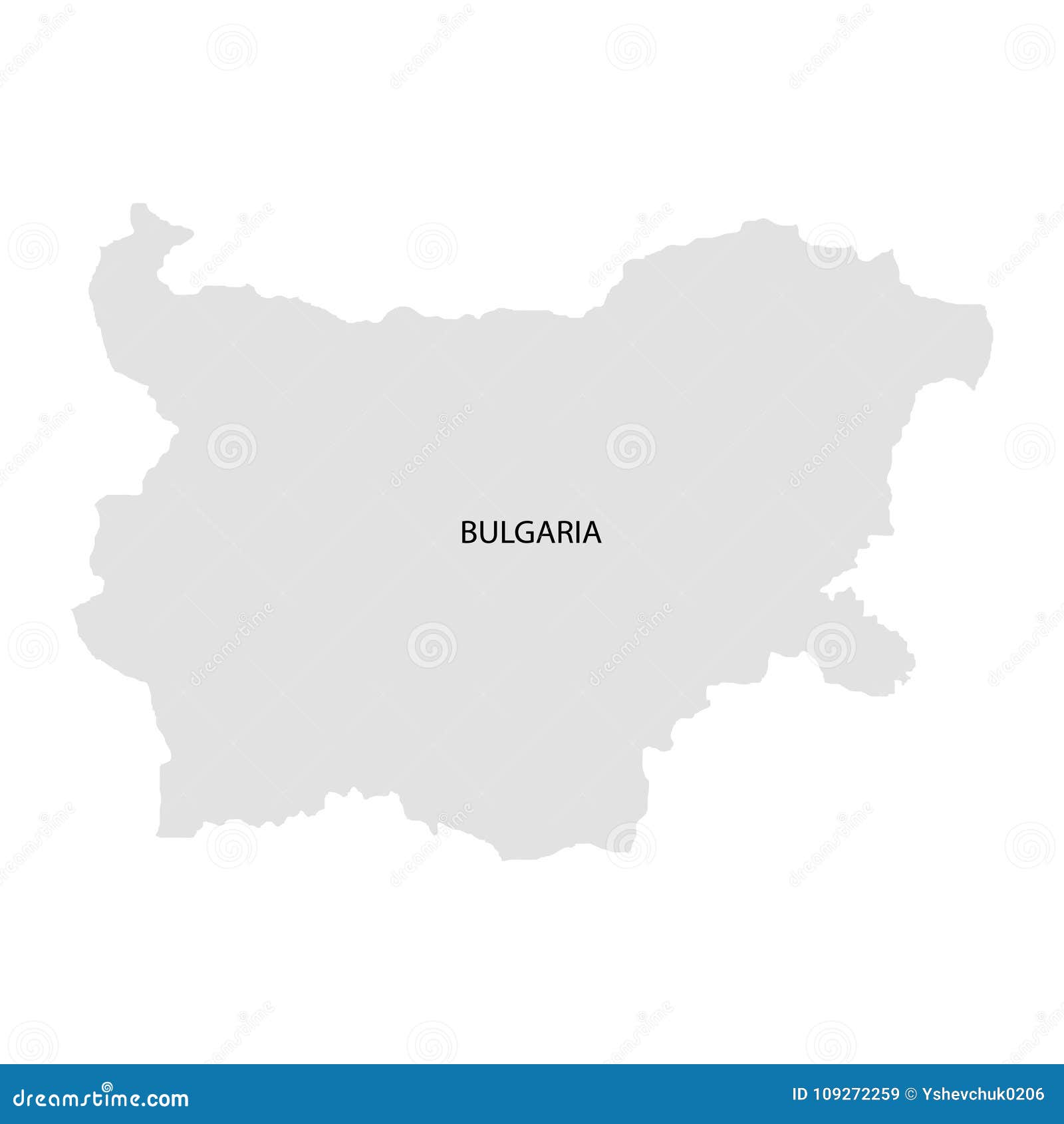 Territory Of Bulgaria On Europe Map On A Grey Background Vector ...