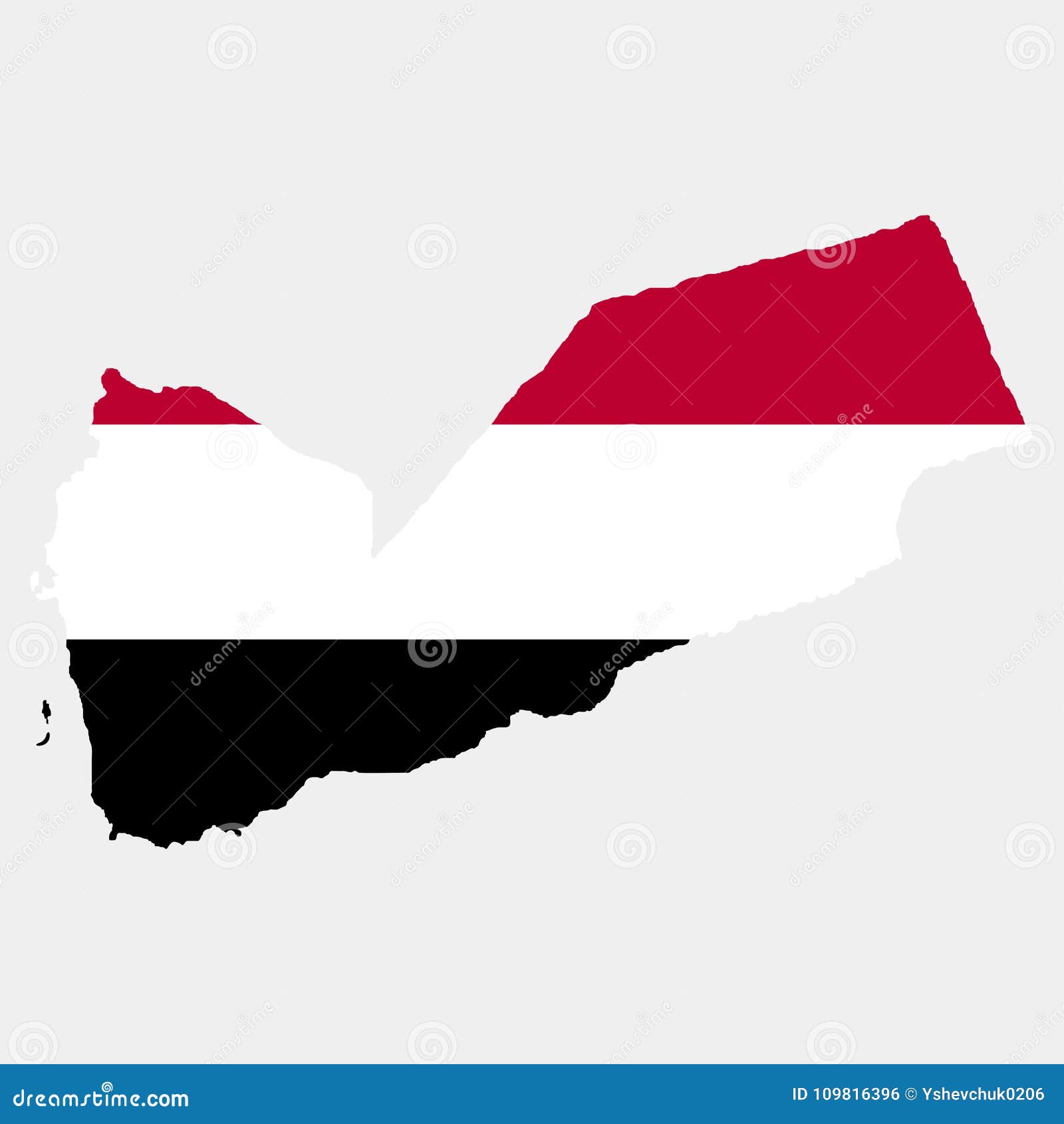 Territory and Flag of Yemen. . Vector Illustration. Stock Vector ...