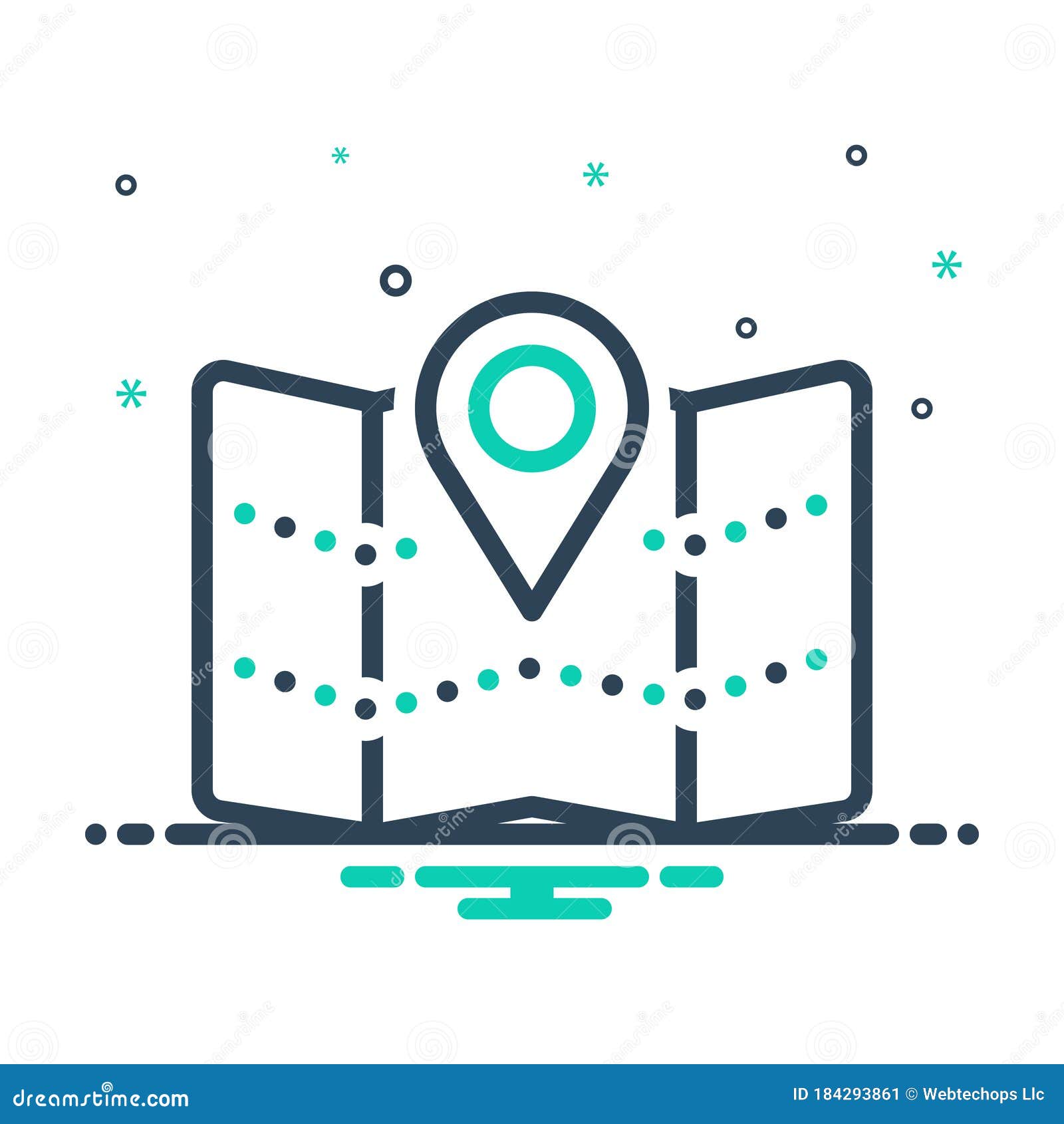 Mix Icon for Territory, Area of Land and Jurisdiction Stock Vector ...
