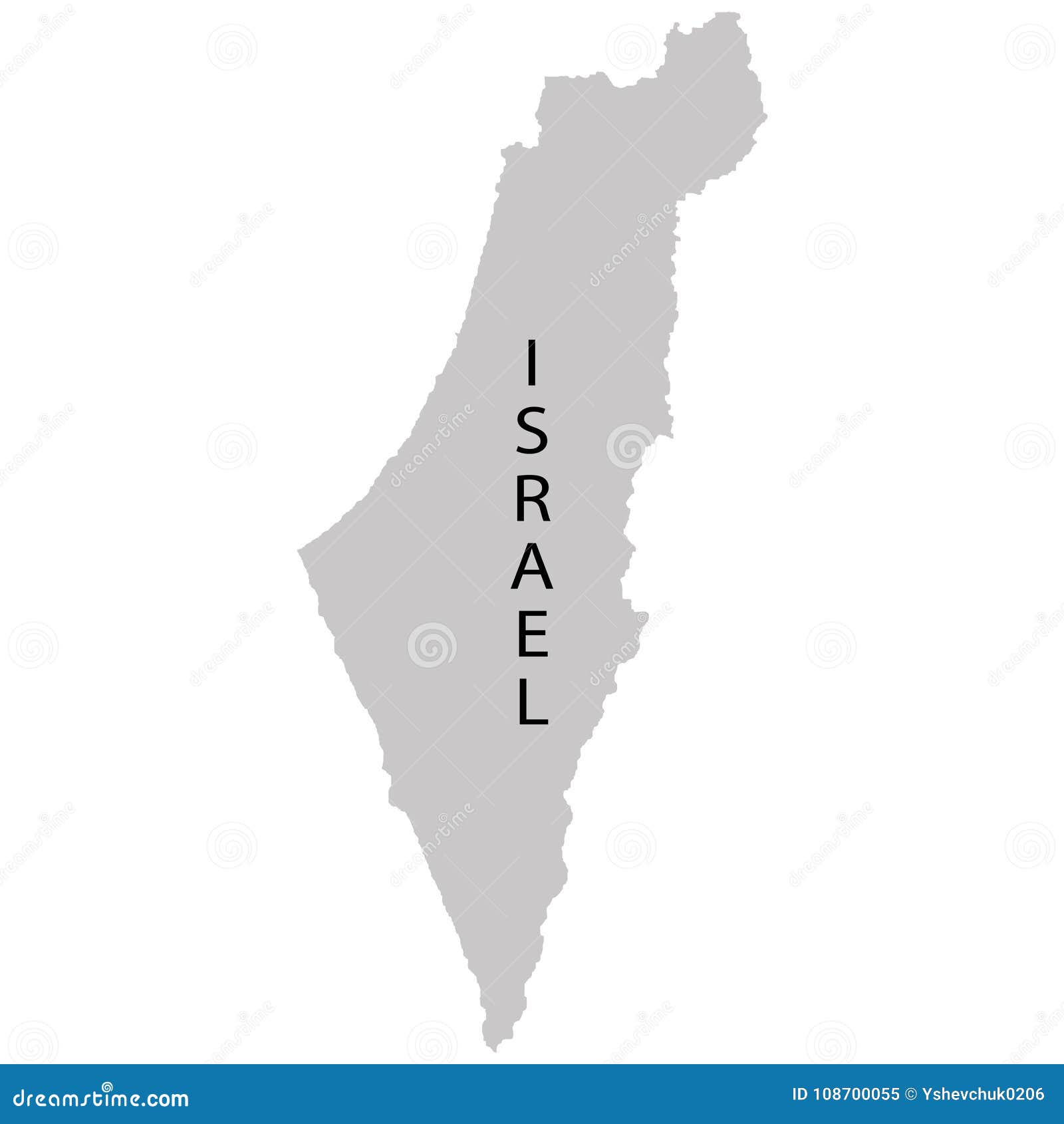 Territory of Israel. White Background. Vector Illustration Stock Vector ...