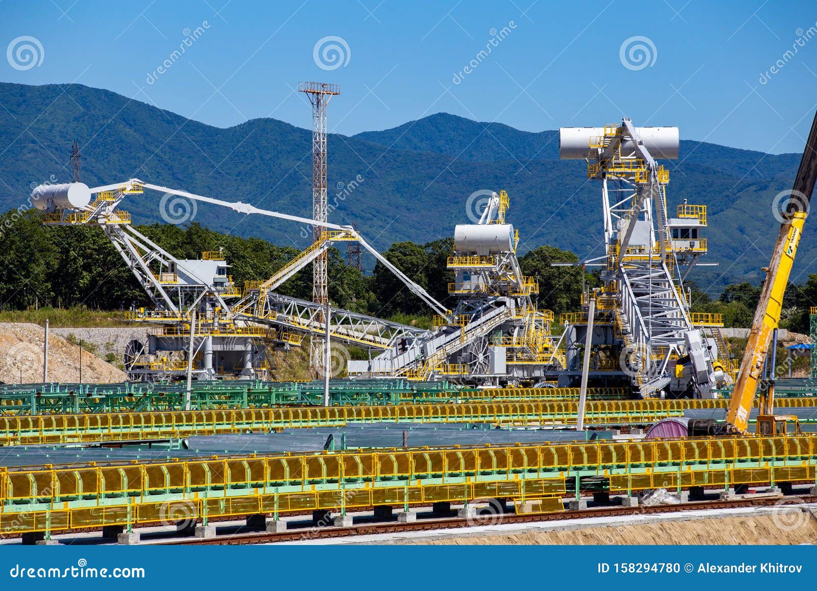 The Territory of the Marine Coal Terminal Stock Photo - Image of point ...