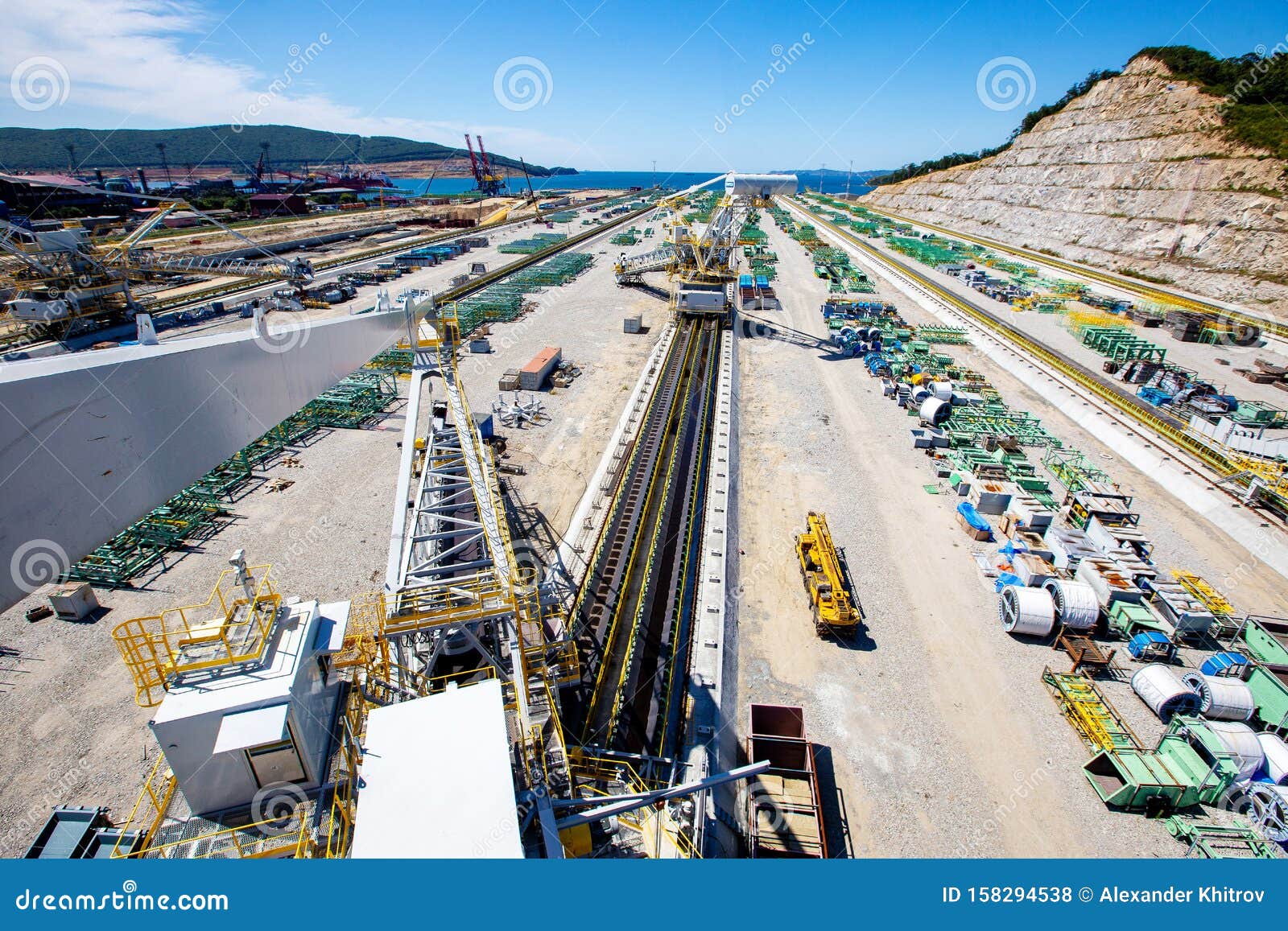 The Territory of the Marine Coal Terminal Stock Photo - Image of ...