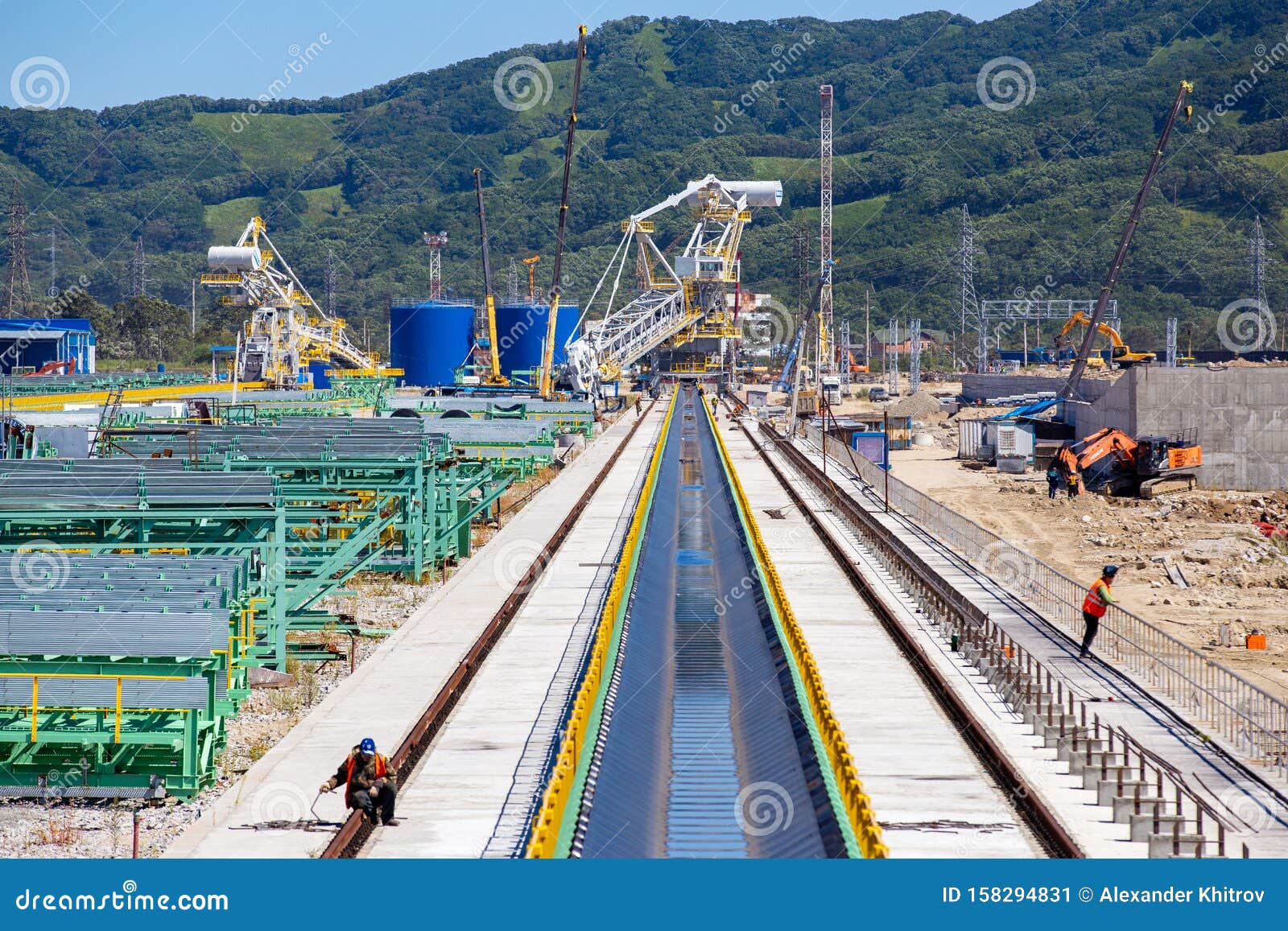 The Territory of the Marine Coal Terminal Stock Image - Image of ...
