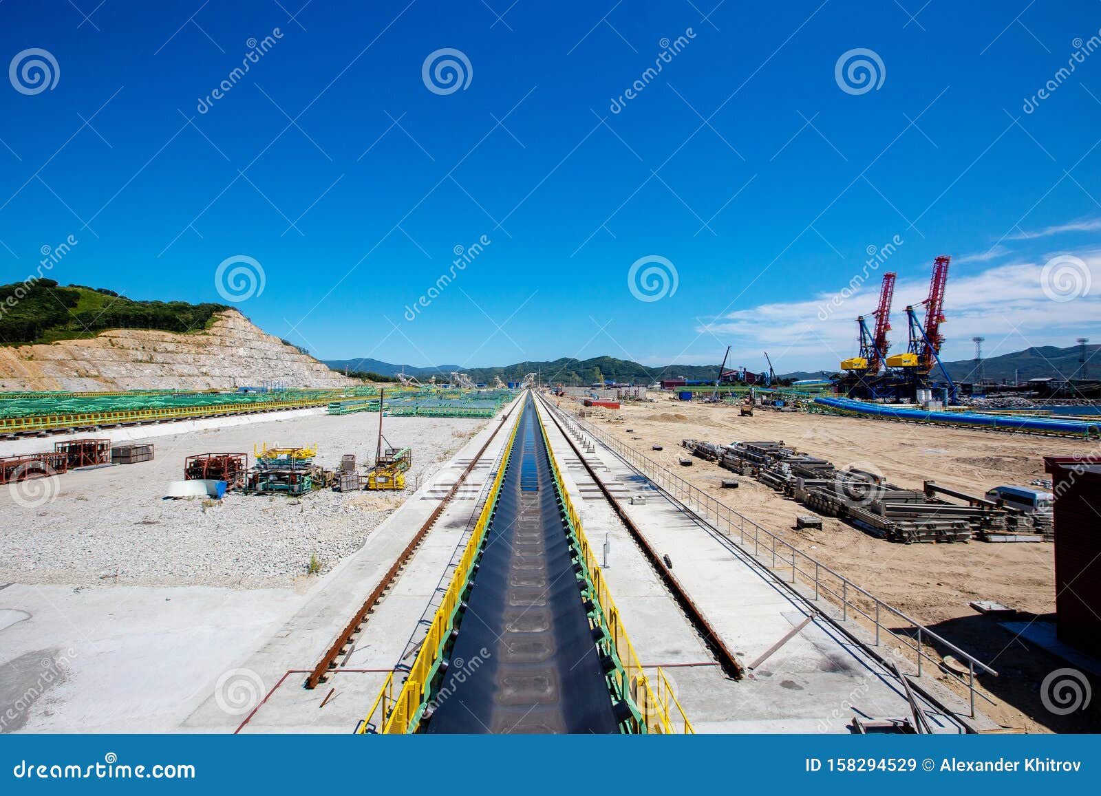 The Territory of the Marine Coal Terminal Stock Image - Image of ...