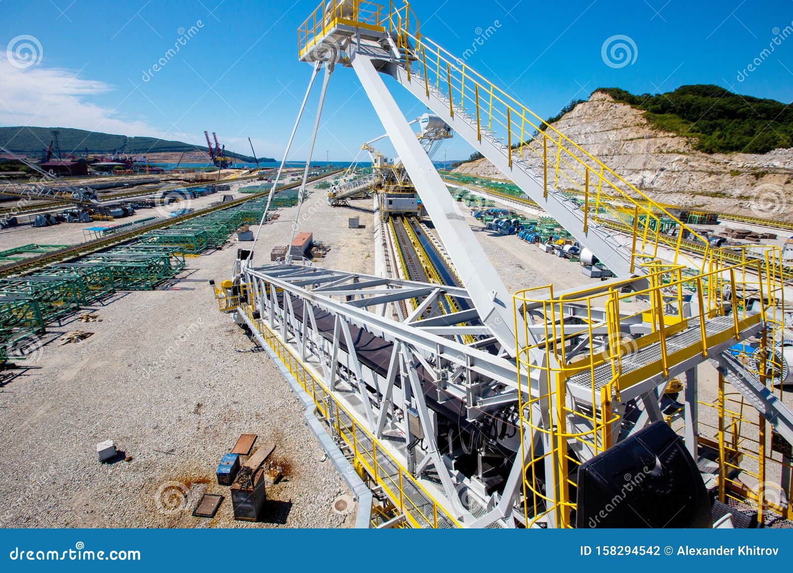 The Territory of the Marine Coal Terminal Stock Photo - Image of ...