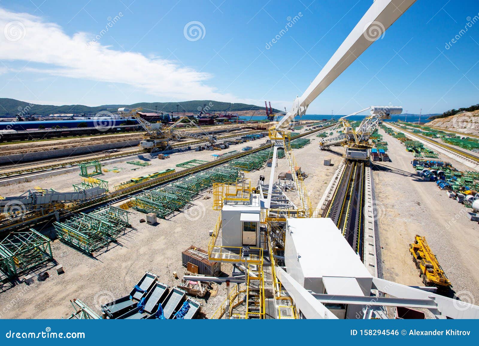 The Territory of the Marine Coal Terminal Stock Photo - Image of dull ...