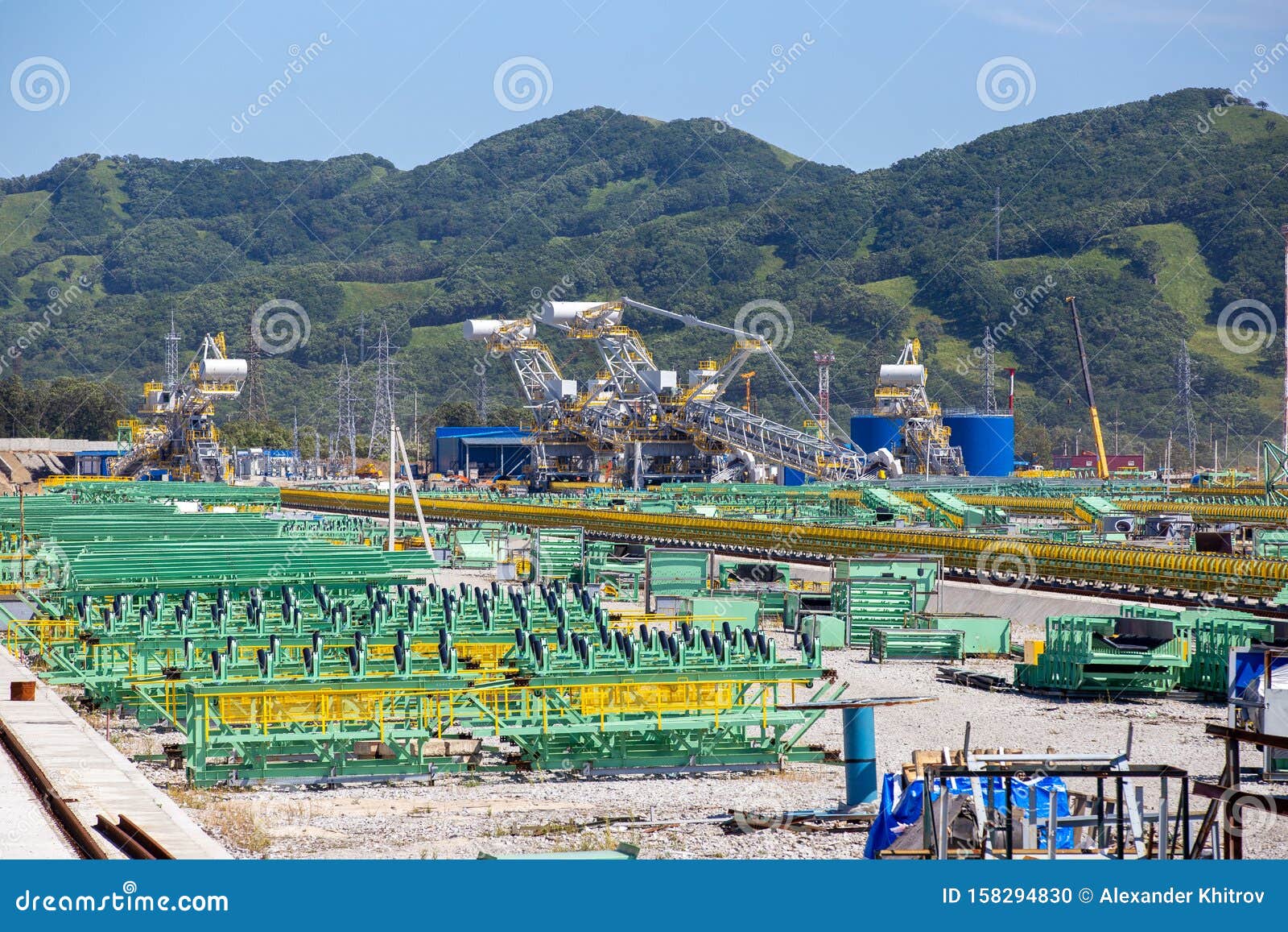 The Territory of the Marine Coal Terminal Stock Photo - Image of export ...
