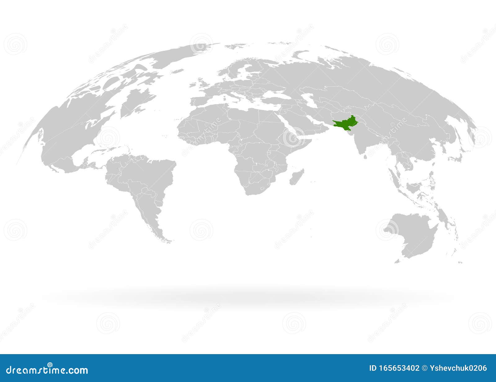 Territory of Pakistan. Planet Earth. the Earth, World Map on White ...