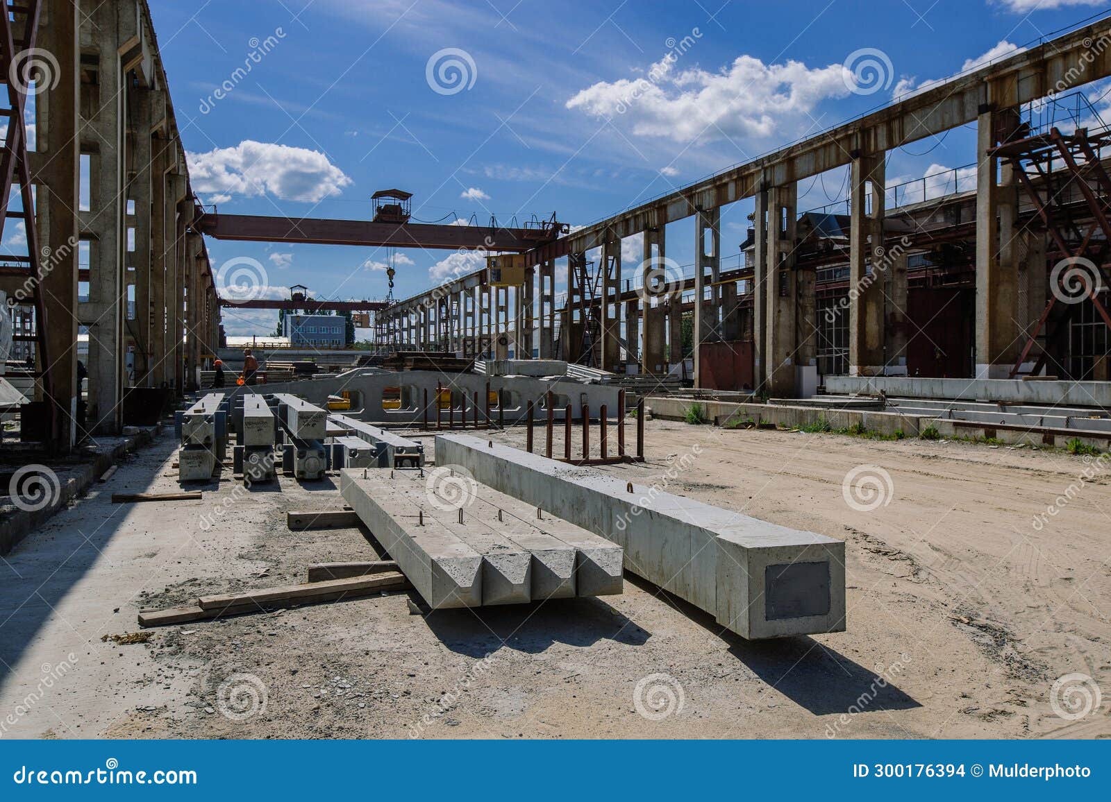 Territory of Reinforced Concrete Factory Stock Photo - Image of ...