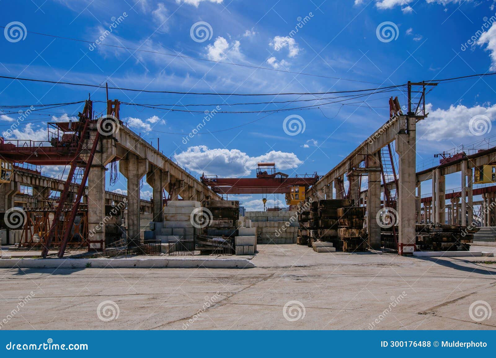 Territory of Reinforced Concrete Factory Stock Photo - Image of ...