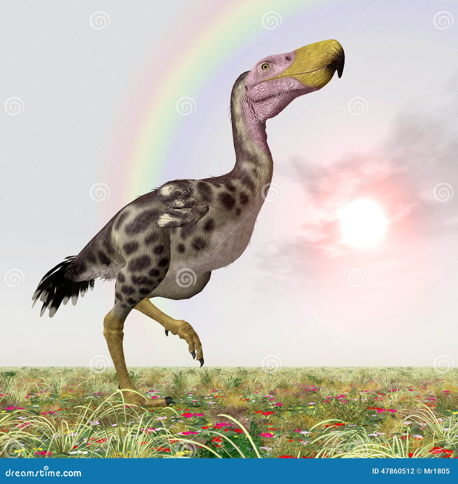 Terror Bird Kelenken stock illustration. Illustration of paleontology ...