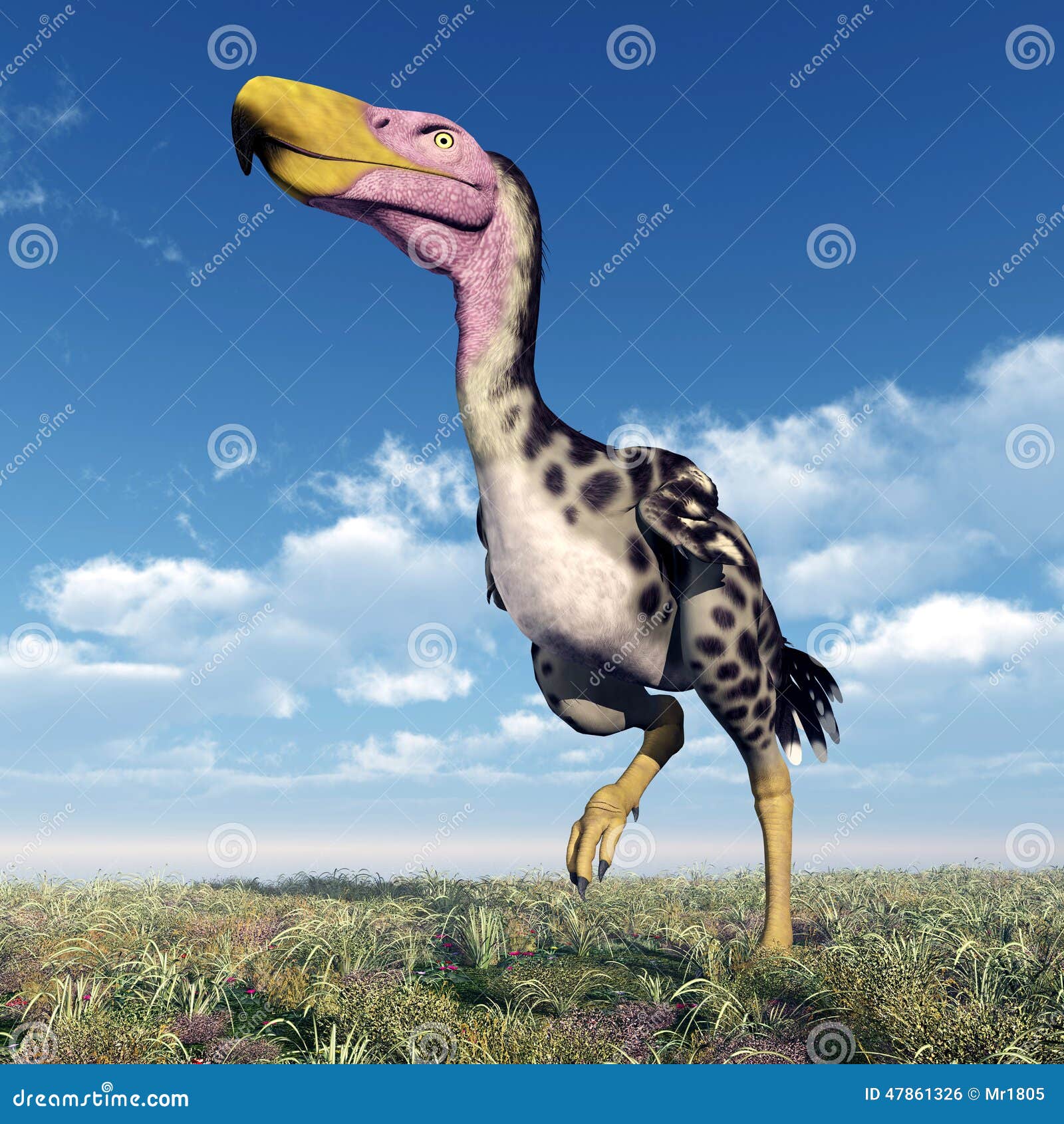 Terror Bird Phorusrhacos Royalty-Free Illustration | CartoonDealer.com ...