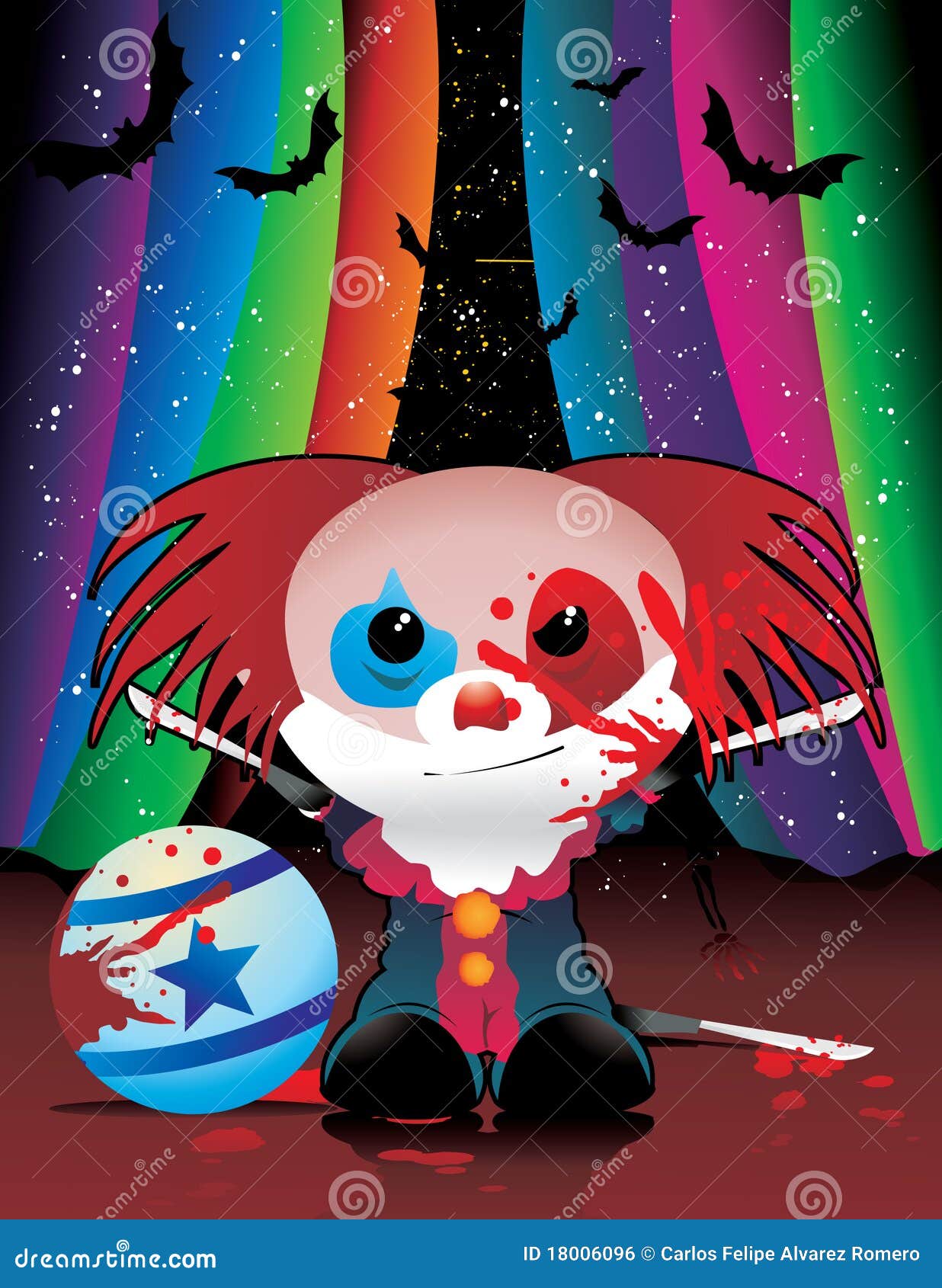 Terror character stock vector. Illustration of killer - 18006096