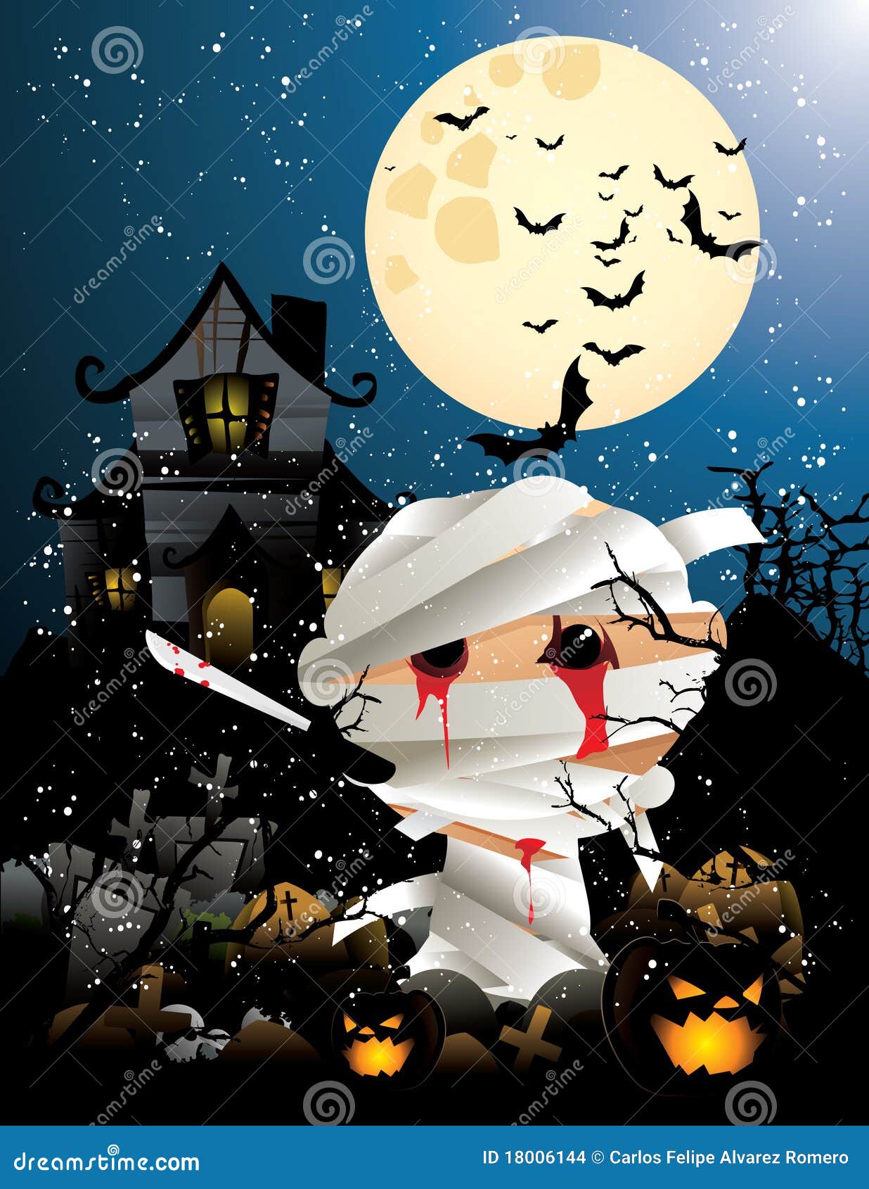 Terror character stock vector. Illustration of dark, halloween - 18006144