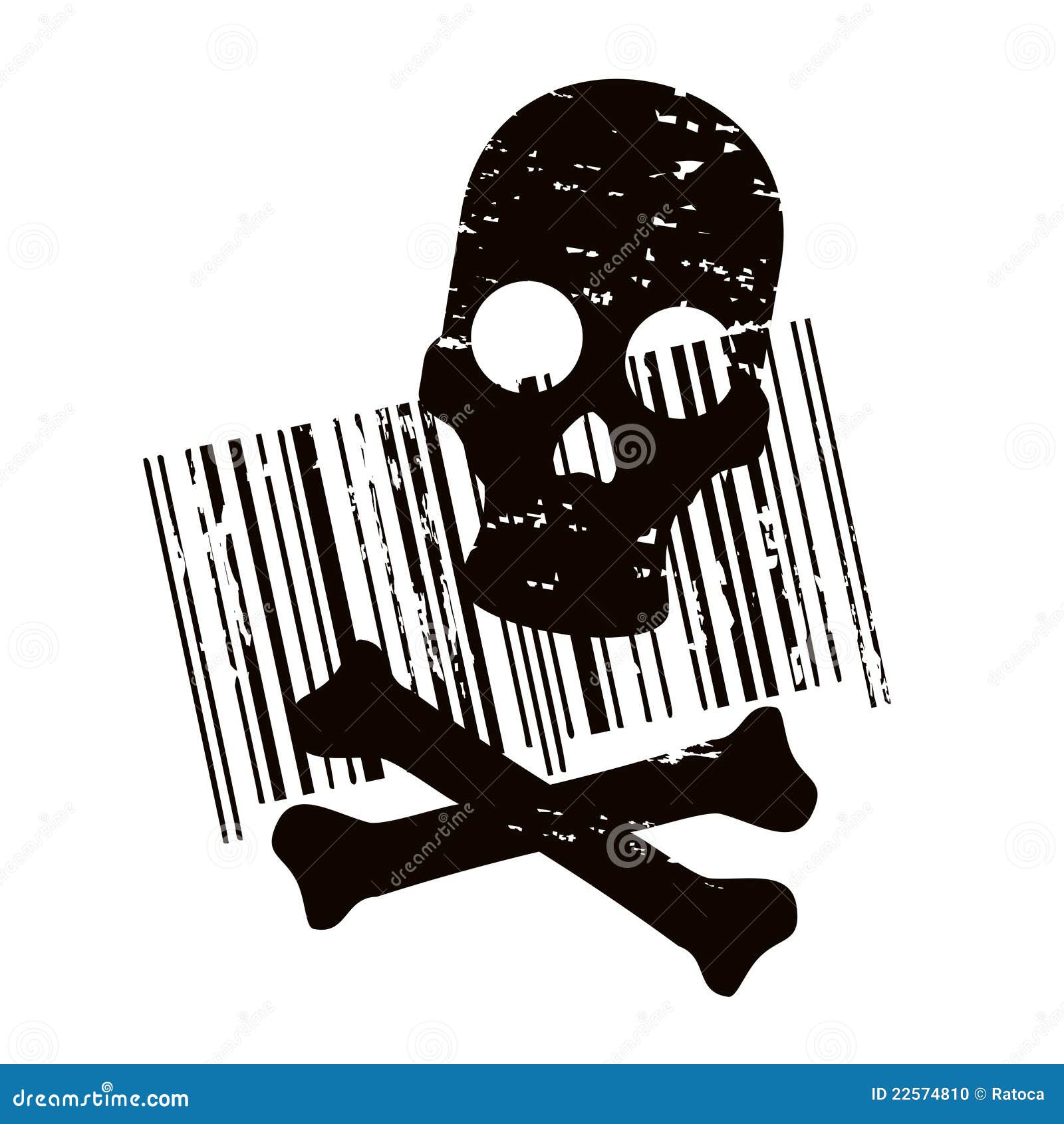 Terror code stock vector. Illustration of artistic, skull - 22574810