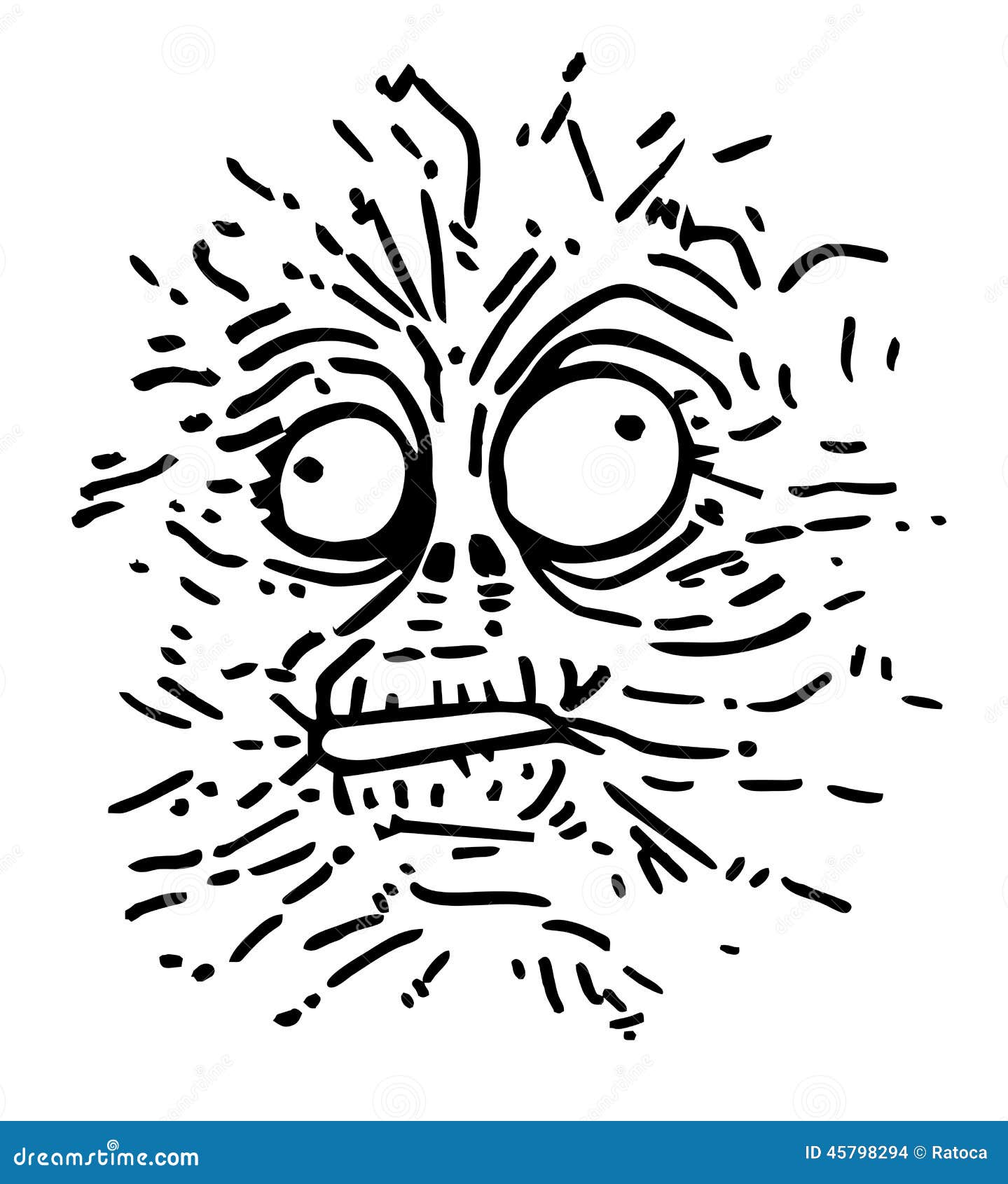 Terror expression stock vector. Illustration of human - 45798294