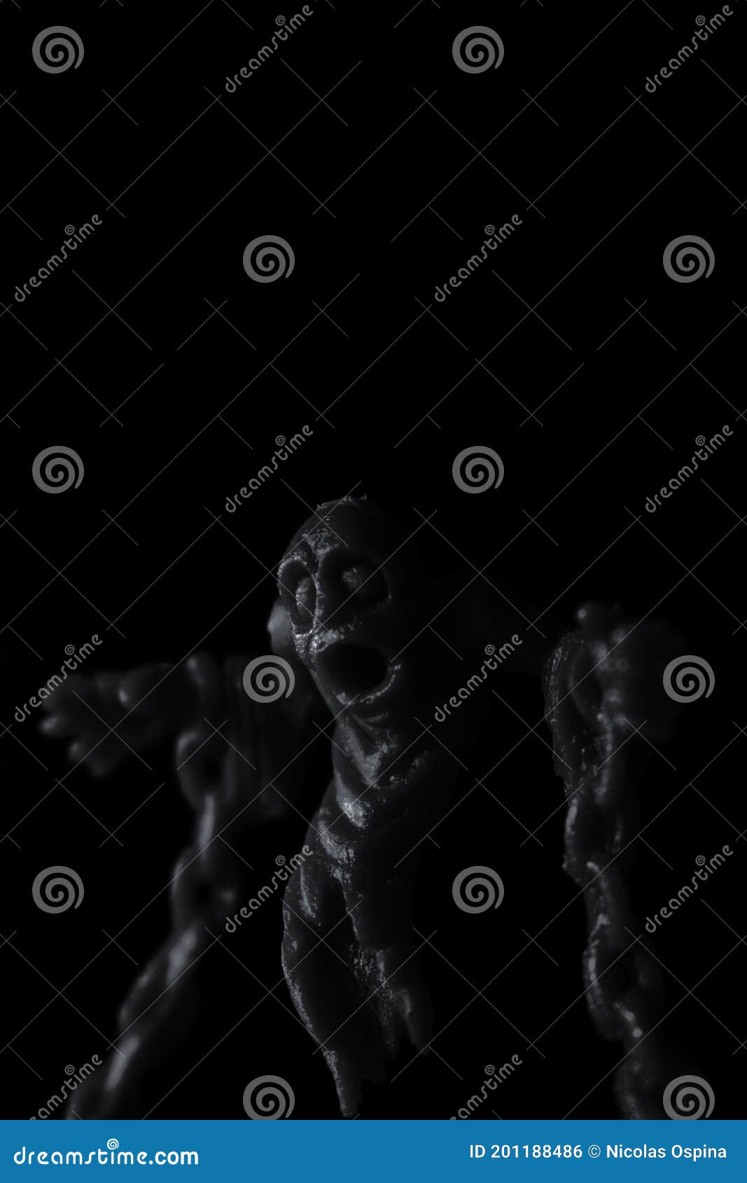 Terror Ghost Chained in the Darkness Stock Photo - Image of light ...